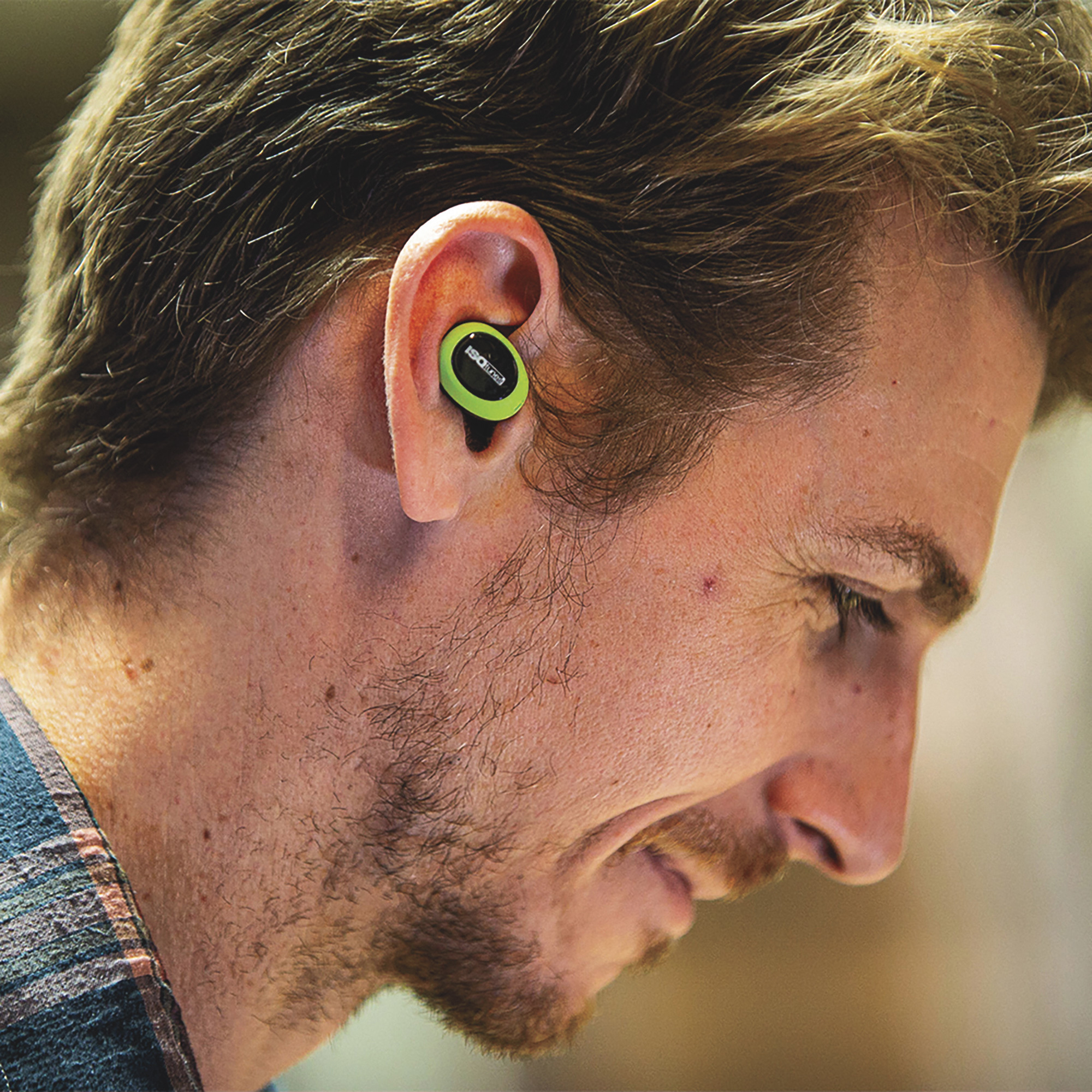 ISOtunes Free Wireless Bluetooth Ear Buds, 22 dB NRR, Black/Lime, Model ...