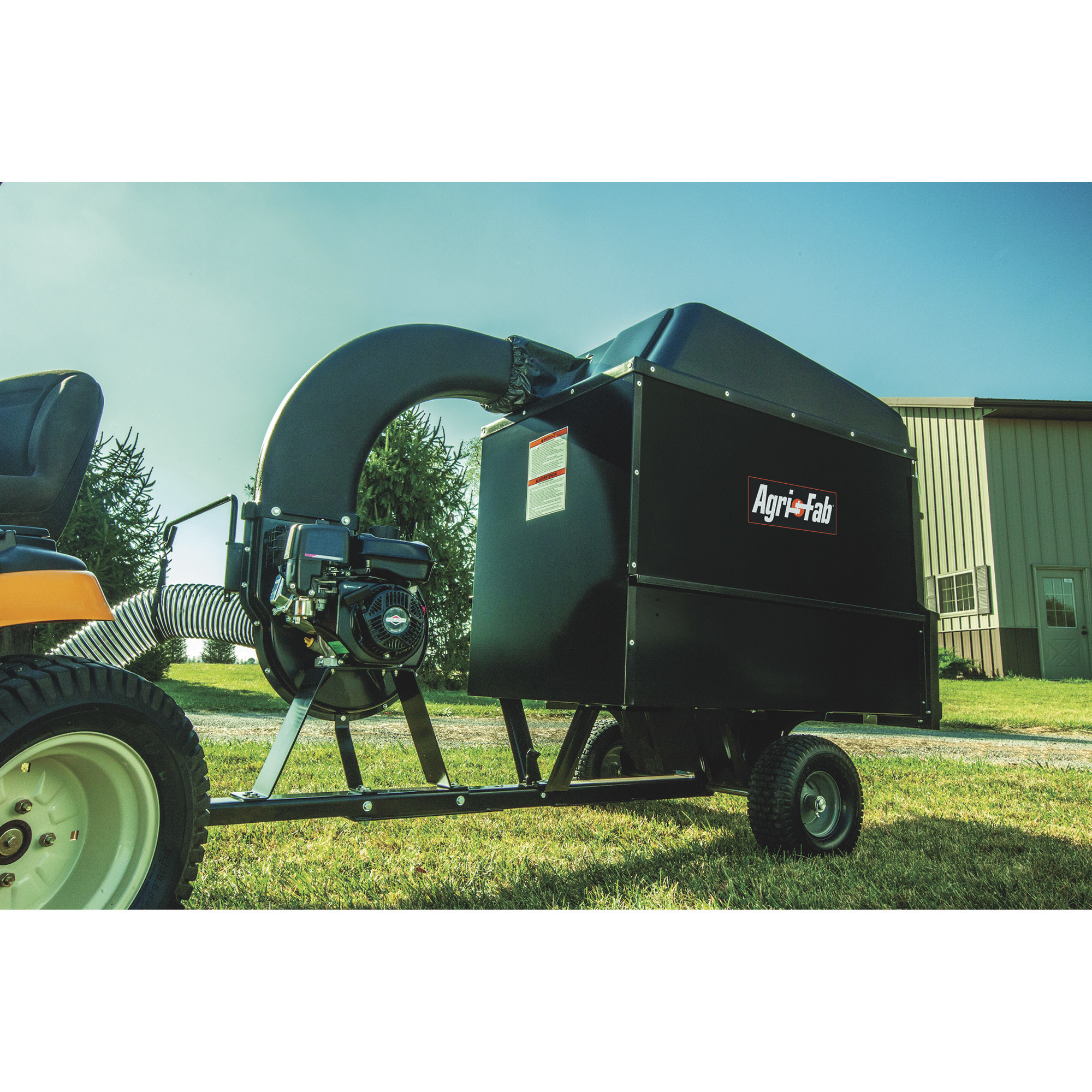 Agri-Fab Tow-Behind Mow-N-Vac, 163cc Briggs & Stratton Engine, 32 Cu ...