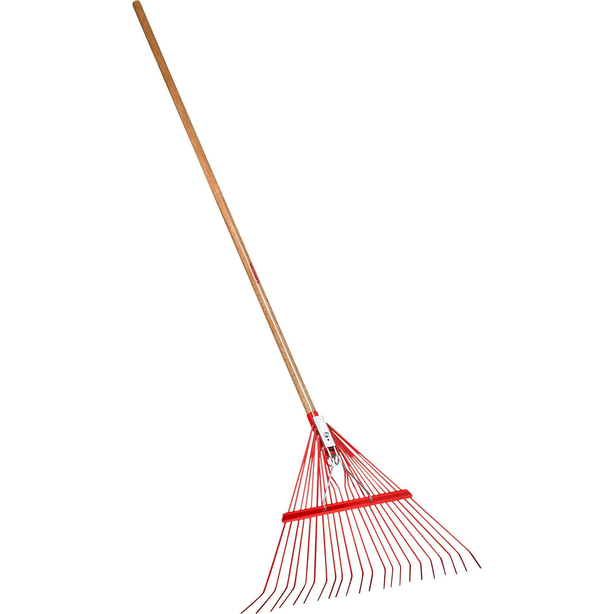 Corona 22-Tine Spring Brace Leaf Rake — 22in.W Fan, 54in.L Wood Handle ...