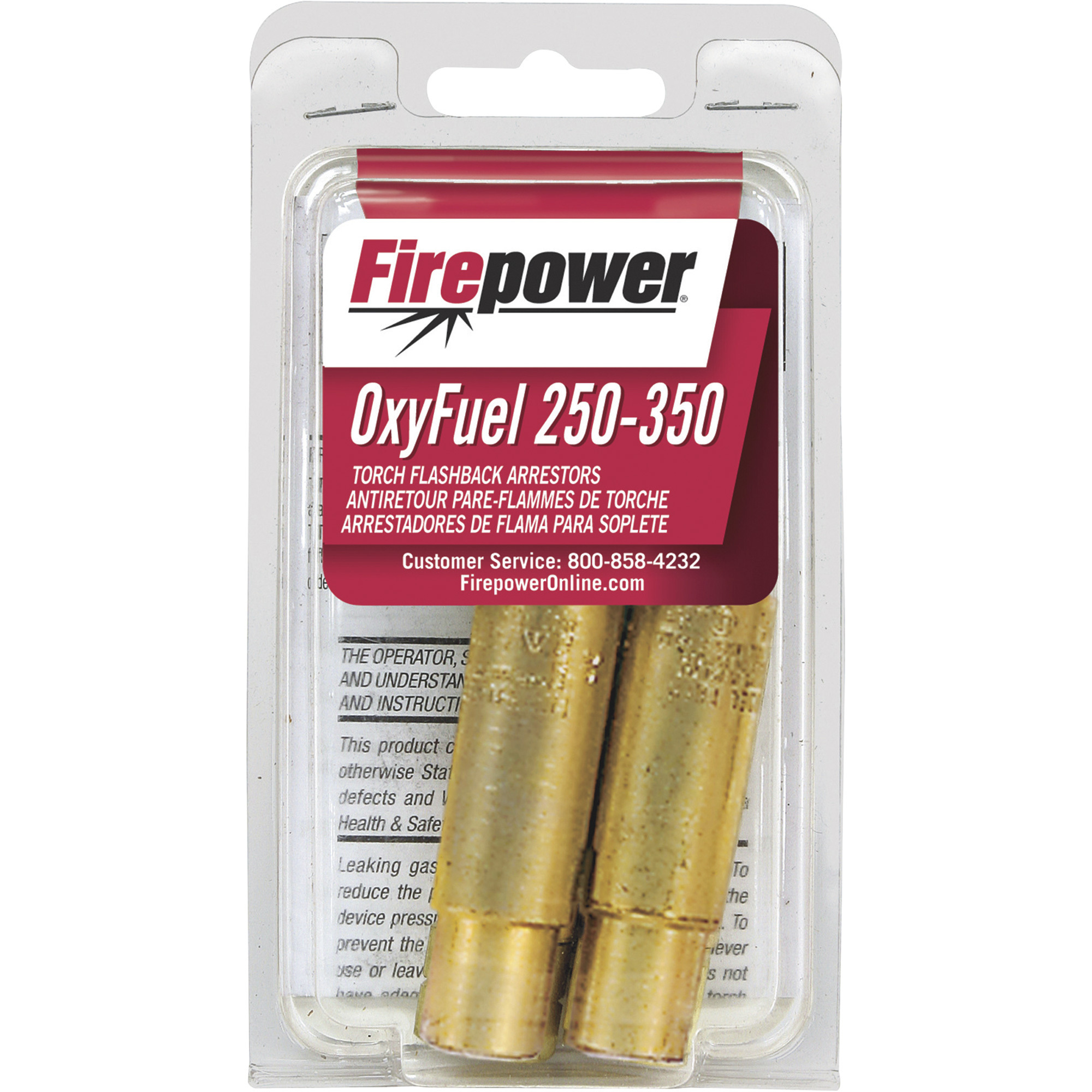 Firepower OxyFuel 250-350 FBT-2 Torch Flashback Arrestors Set with ...