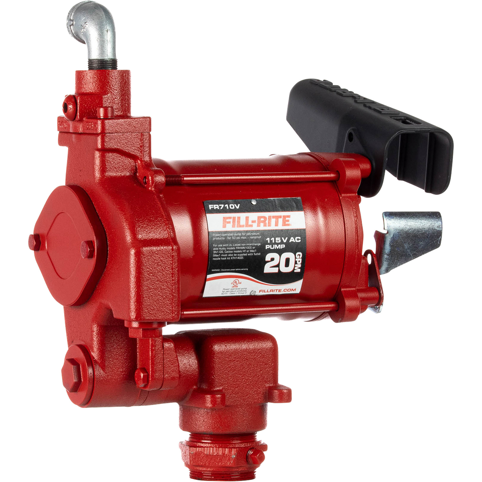 Fill-Rite NX25 Fuel Transfer Pump, 25 GPM, 120V AC, Auto Nozzle, Model ...