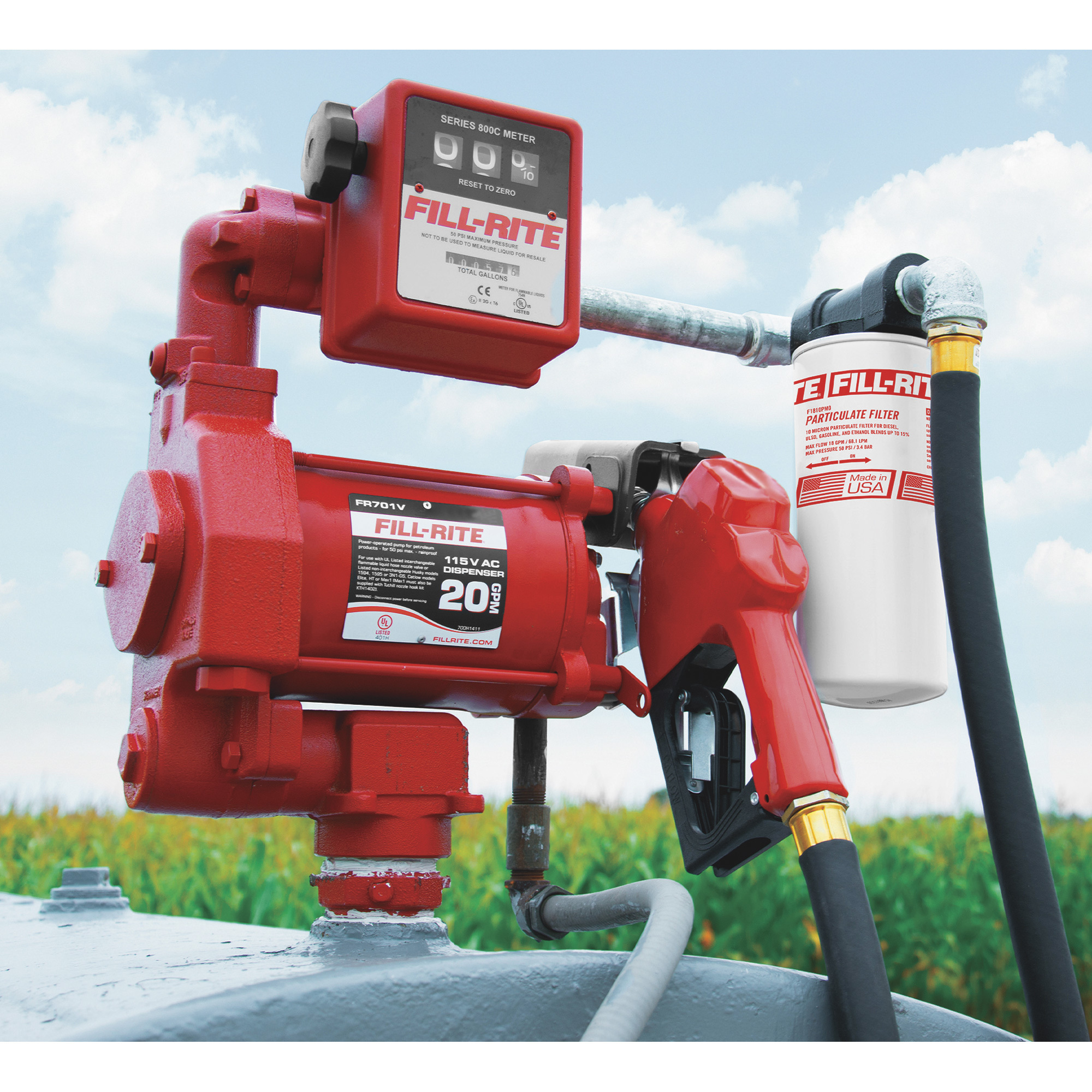 Fill-Rite AC Heavy-Duty Fuel Transfer Pump, 115 Volt, 20 GPM, Model ...