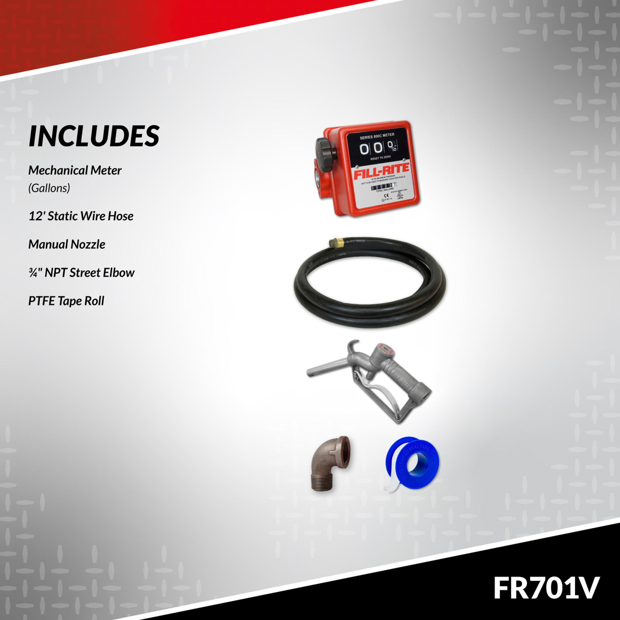 Fill-Rite Fuel Transfer Pump with Meter, 20 GPM, 115V AC, Model# FR701V ...