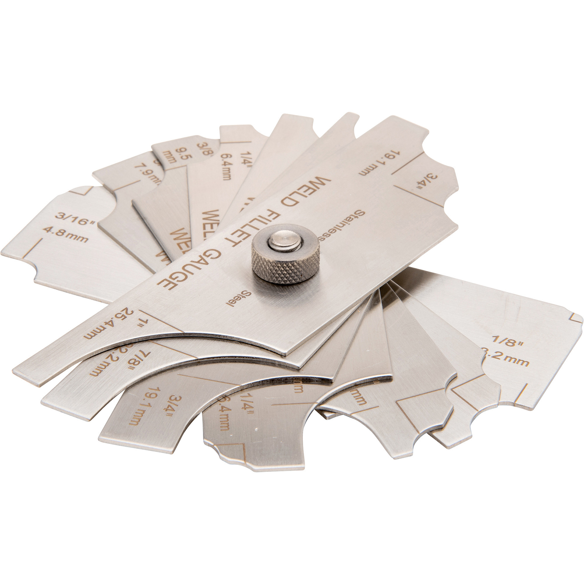 Harris Welding Fillet Gauge Set, 1/8in.-1in. Blades, Model# 4301278 ...