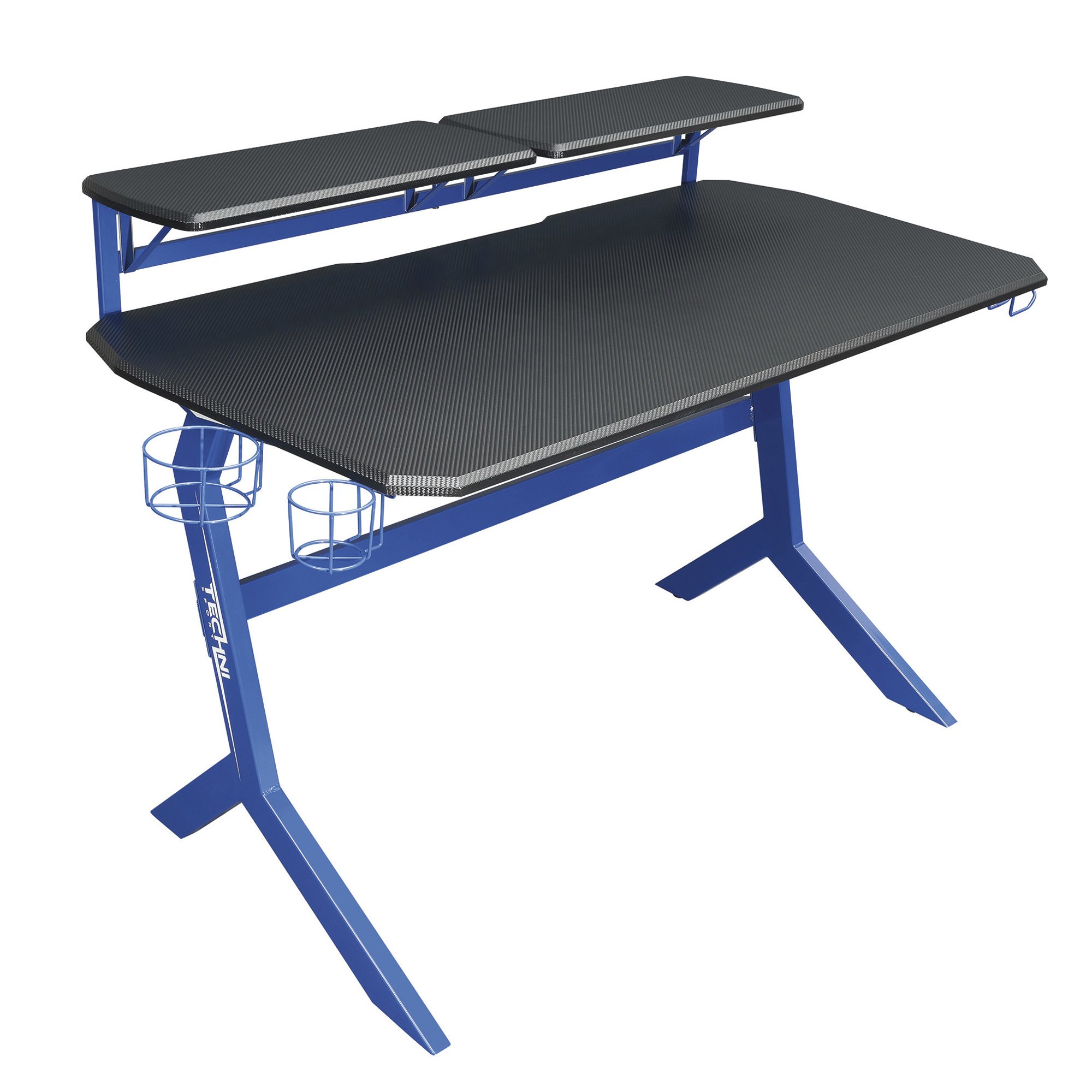 TechniSport Blue Stryker Computer Gaming Desk — Blue, 25 1/4in.L x 42 3 ...