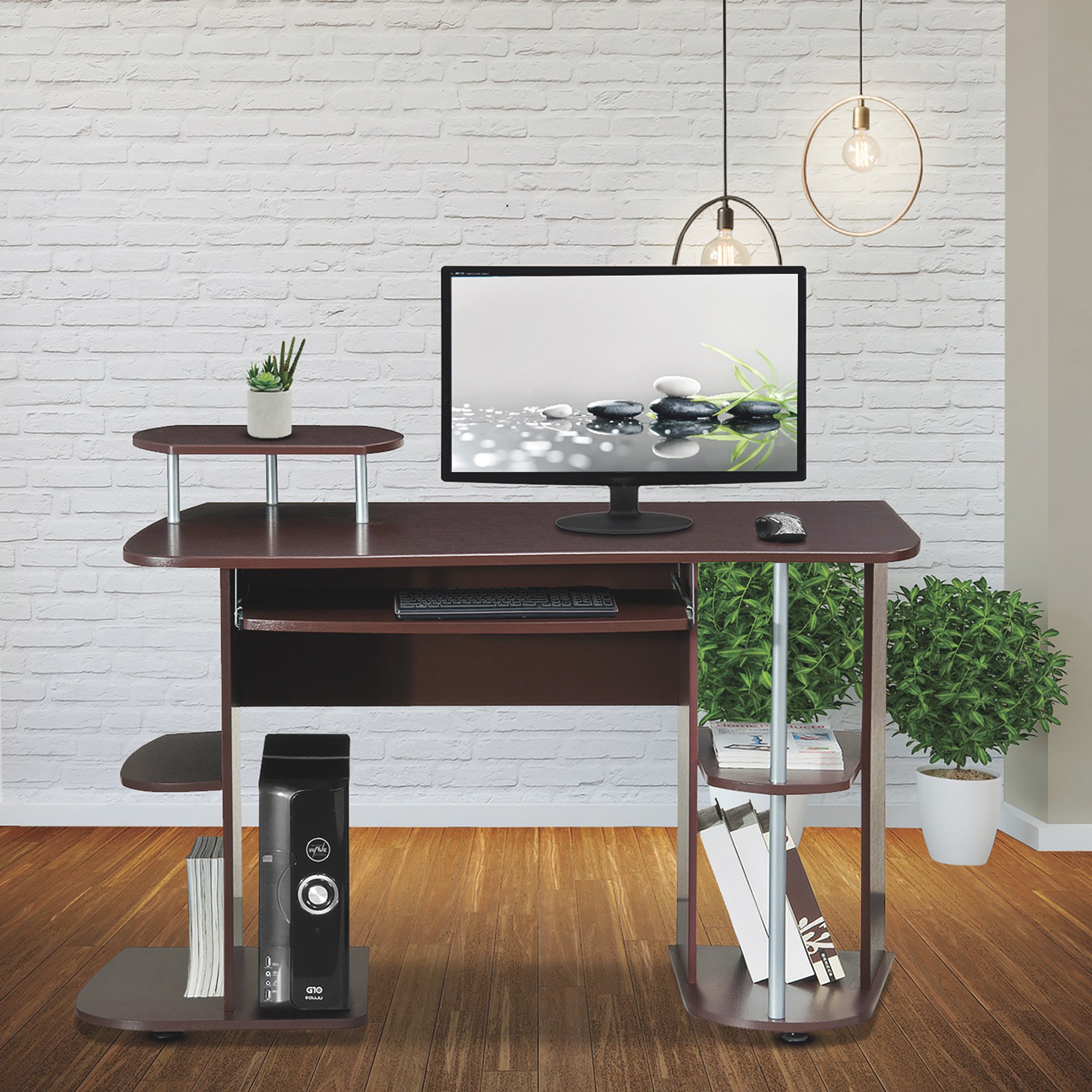 Techni Mobili Computer Workstation Desk — Chocolate, 24in.L x 48in.W x ...