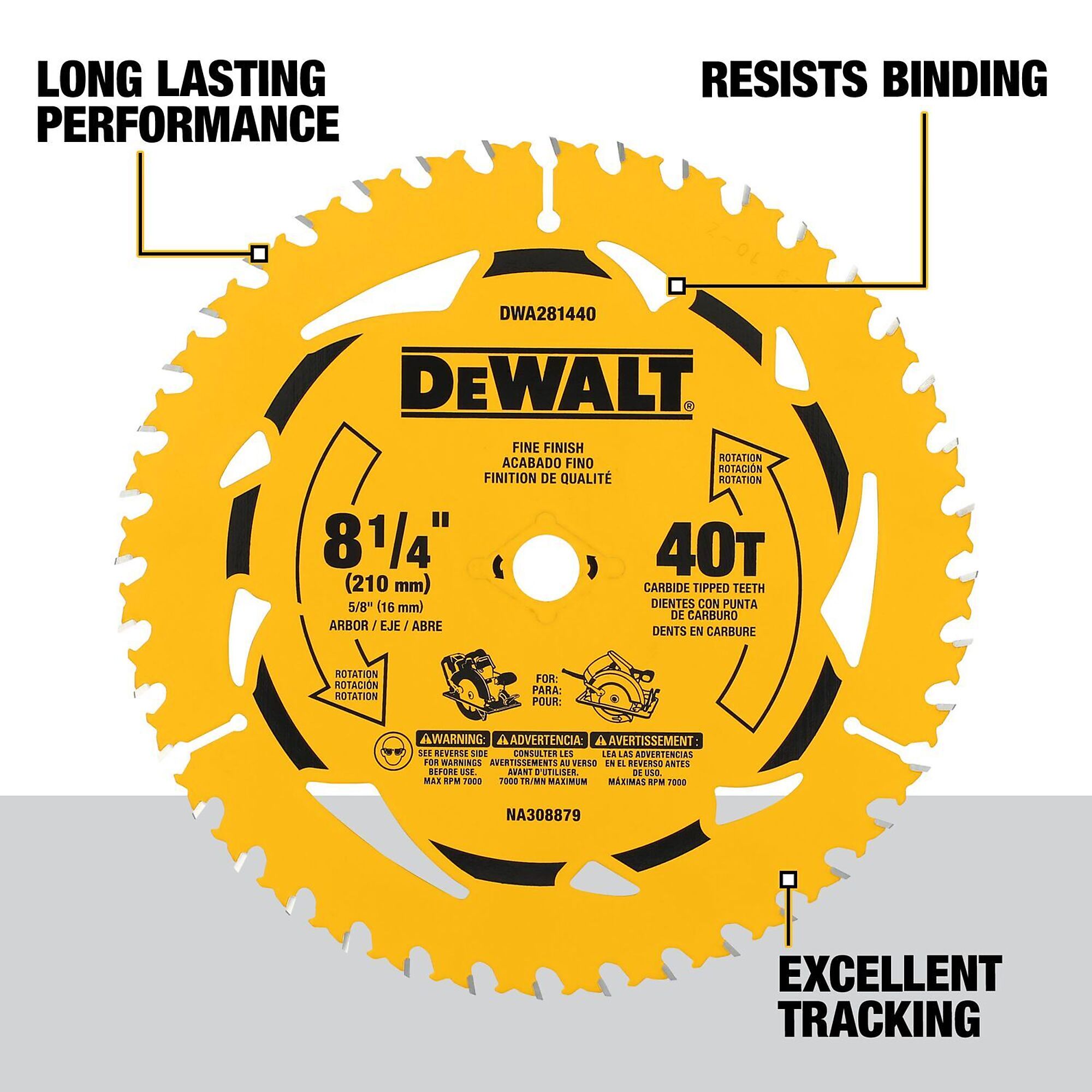 DEWALT 8-1/4in. Table Saw Blade, 40T, Model# DWA181440 | Northern Tool