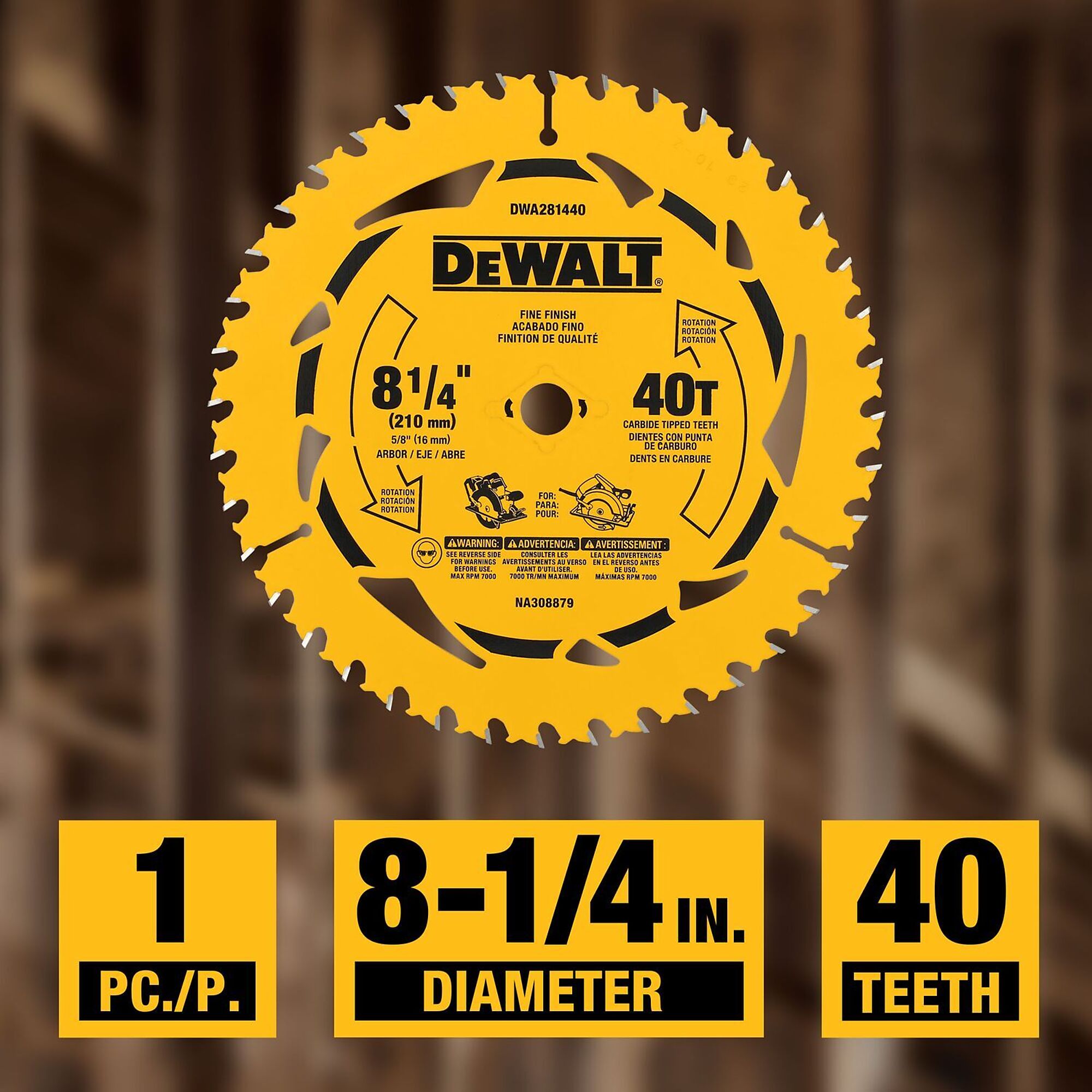 DEWALT 8-1/4in. Table Saw Blade, 40T, Model# DWA181440 | Northern Tool