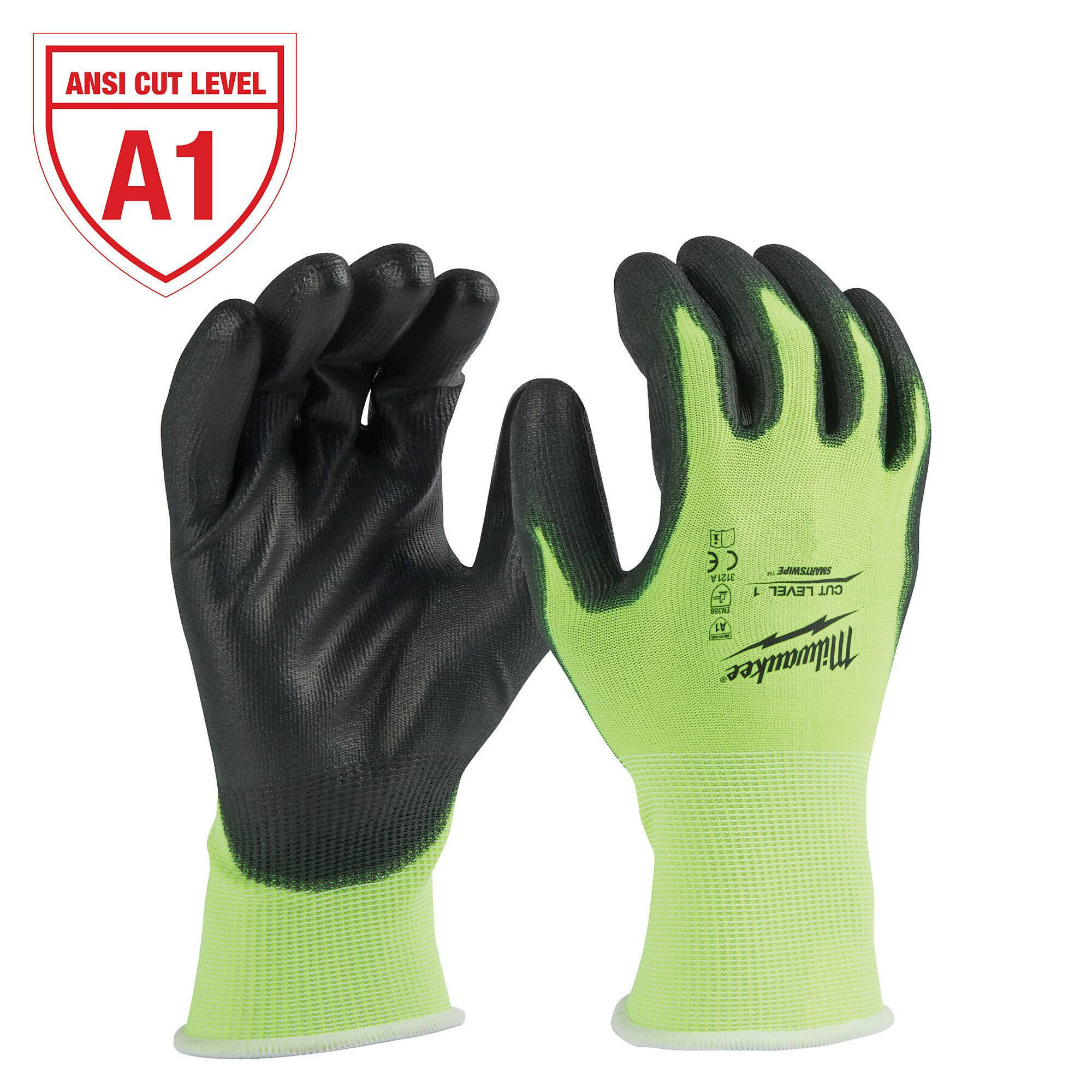 Milwaukee Unisex High-Visibility Cut-Resistant Level 1 Polyethylene ...