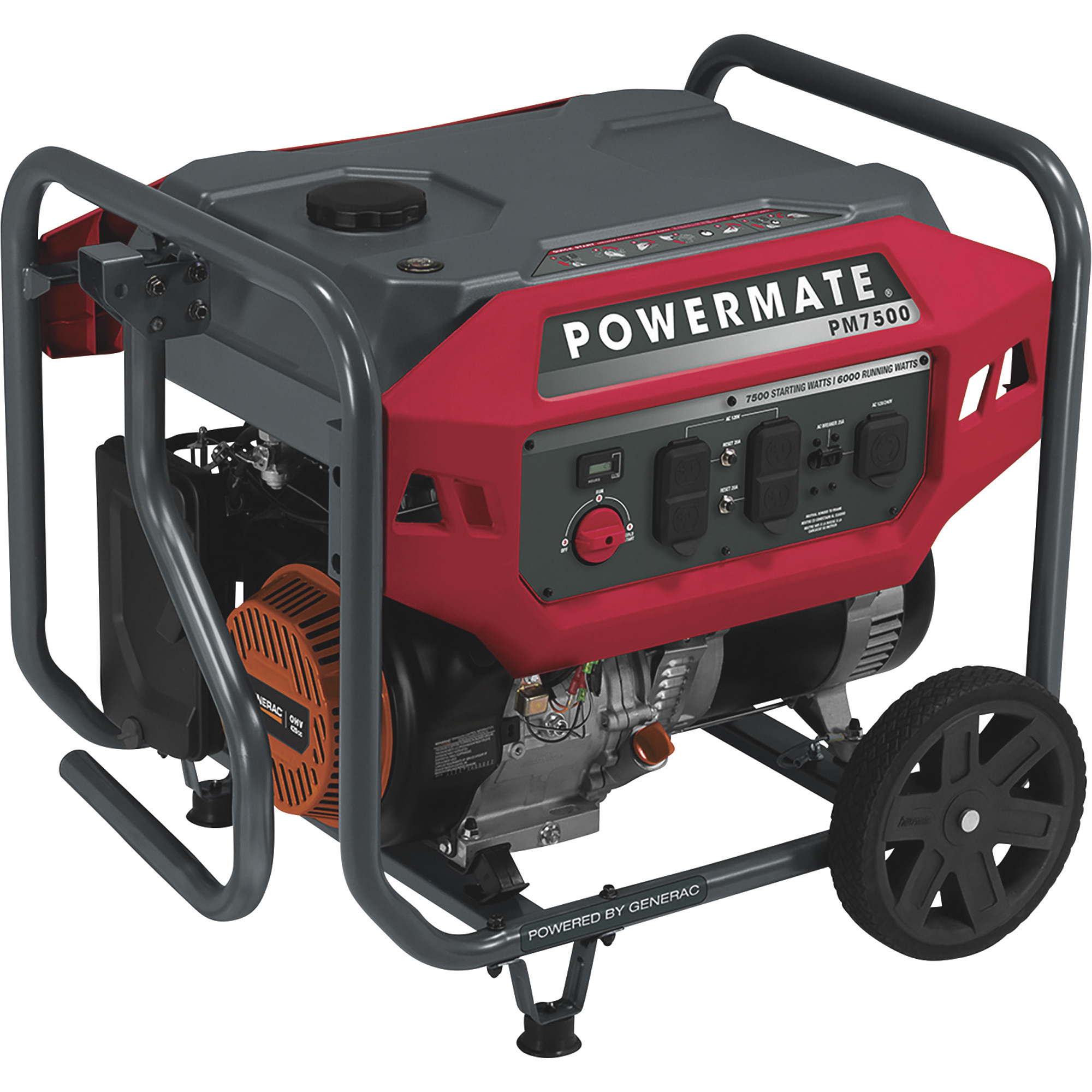 Powermate Portable Generator, 4500 Surge Watts, 3600 Rated Watts, Model ...