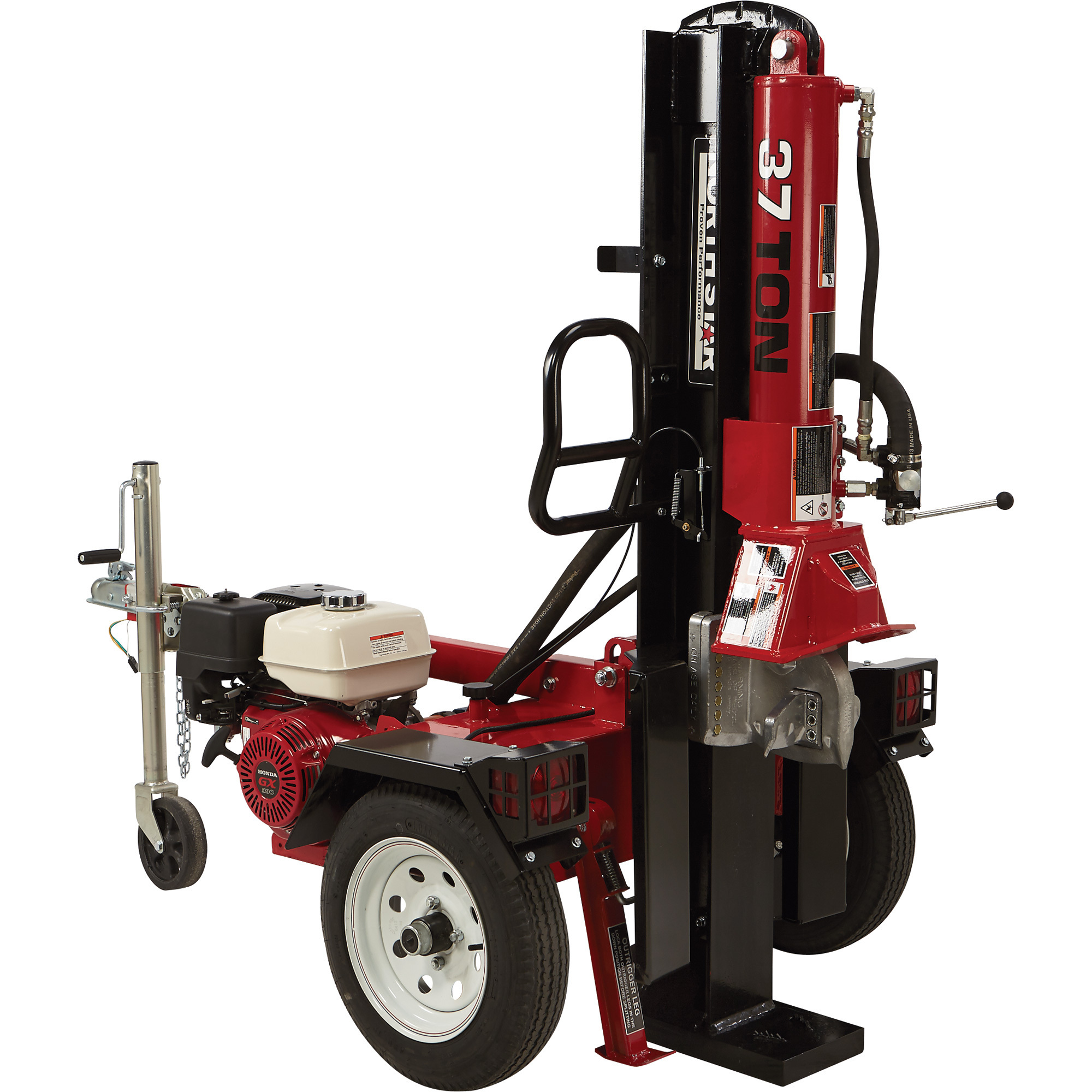 NorthStar Deluxe Horizontal/Vertical Log Splitter, 37-Ton Ram Force ...