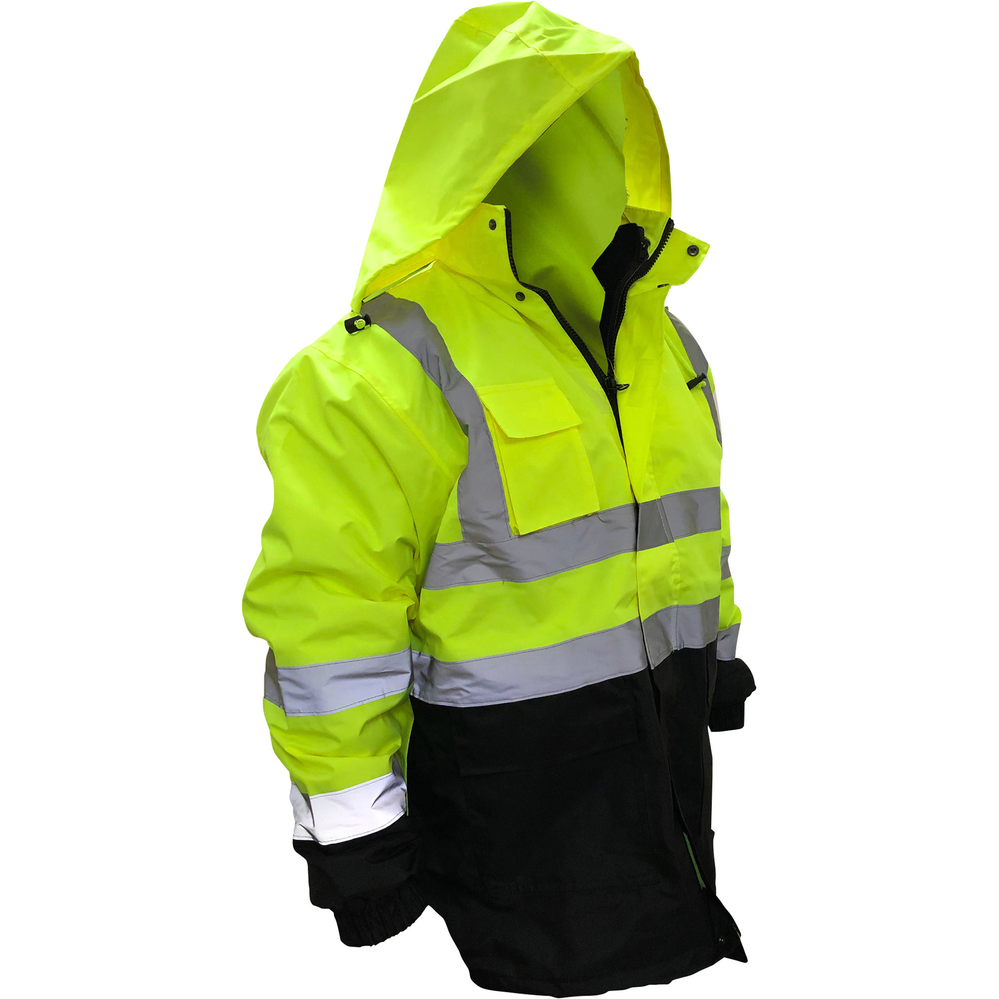 Forester Men's Class 3 High-Visibility Extreme Long Parka, Lime/Black ...