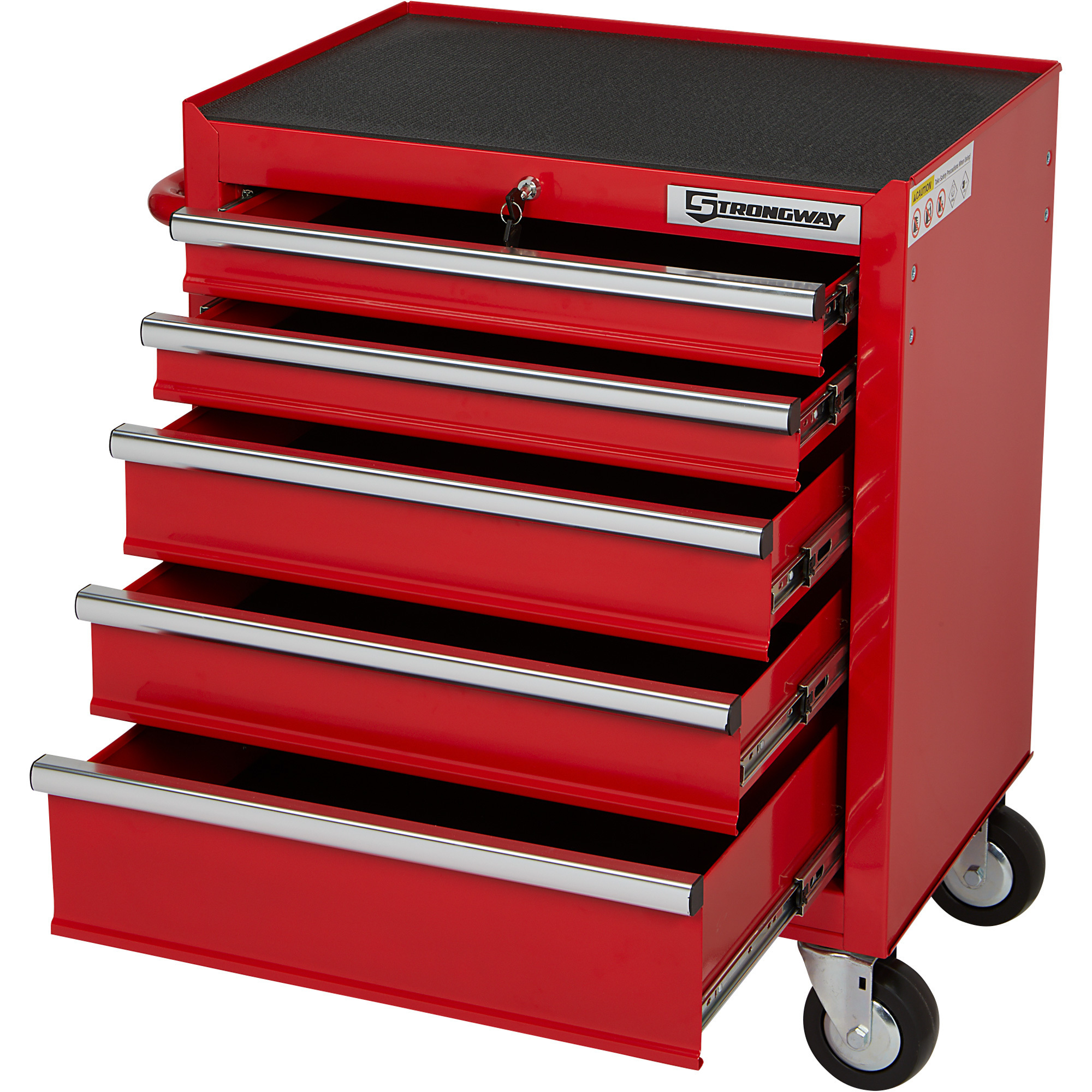 Strongway 5-Drawer Rolling Cabinet, 26in.W x 18in.D x 33.7in.H ...