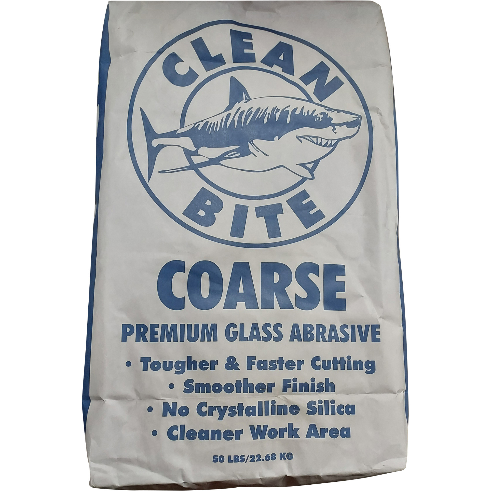 Clean Bite Premium Coarse Grit Glass Abrasive Blast Media, 48 Bags, 50 ...