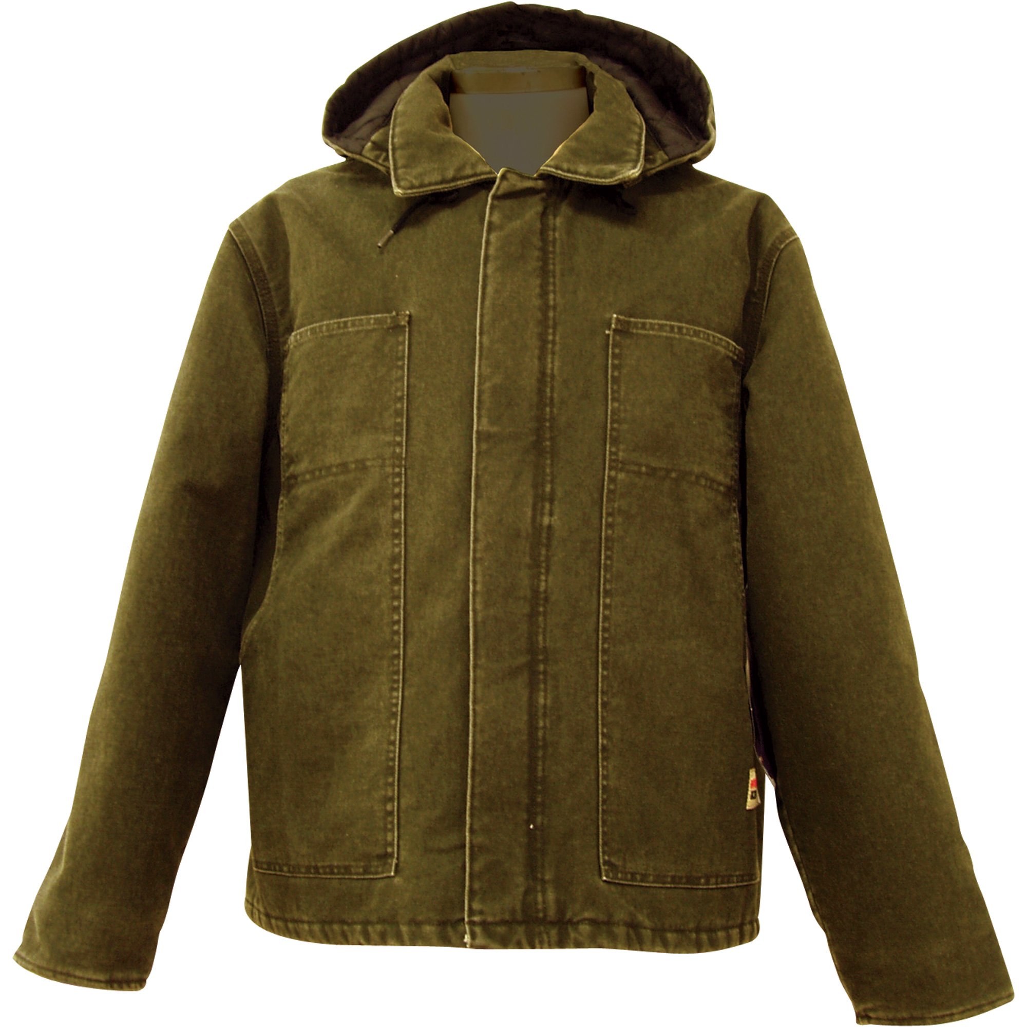 Work King Quilt-Lined Canvas Work Jacket — Moss, Medium, Model ...