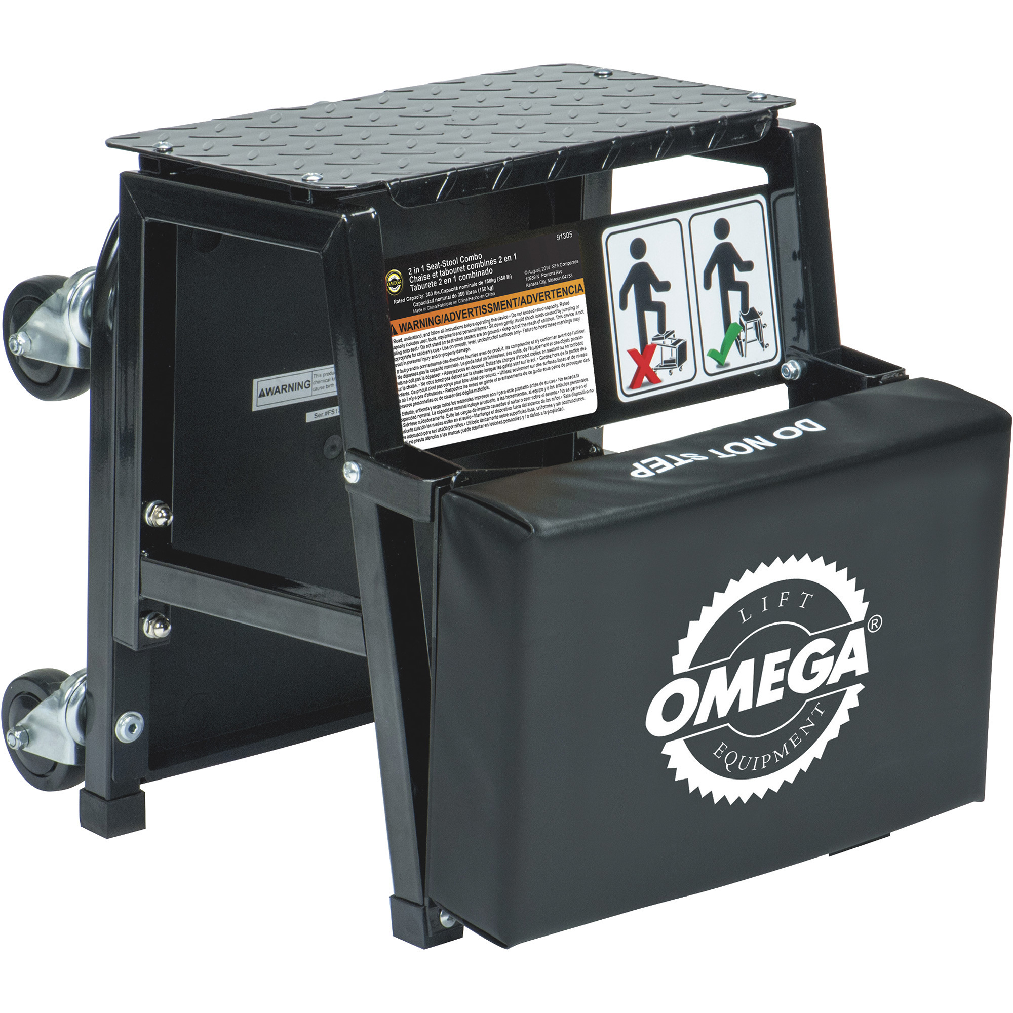 Omega 2-in-1 Creeper Seat/Step Stool, Model# 91305 | Northern Tool