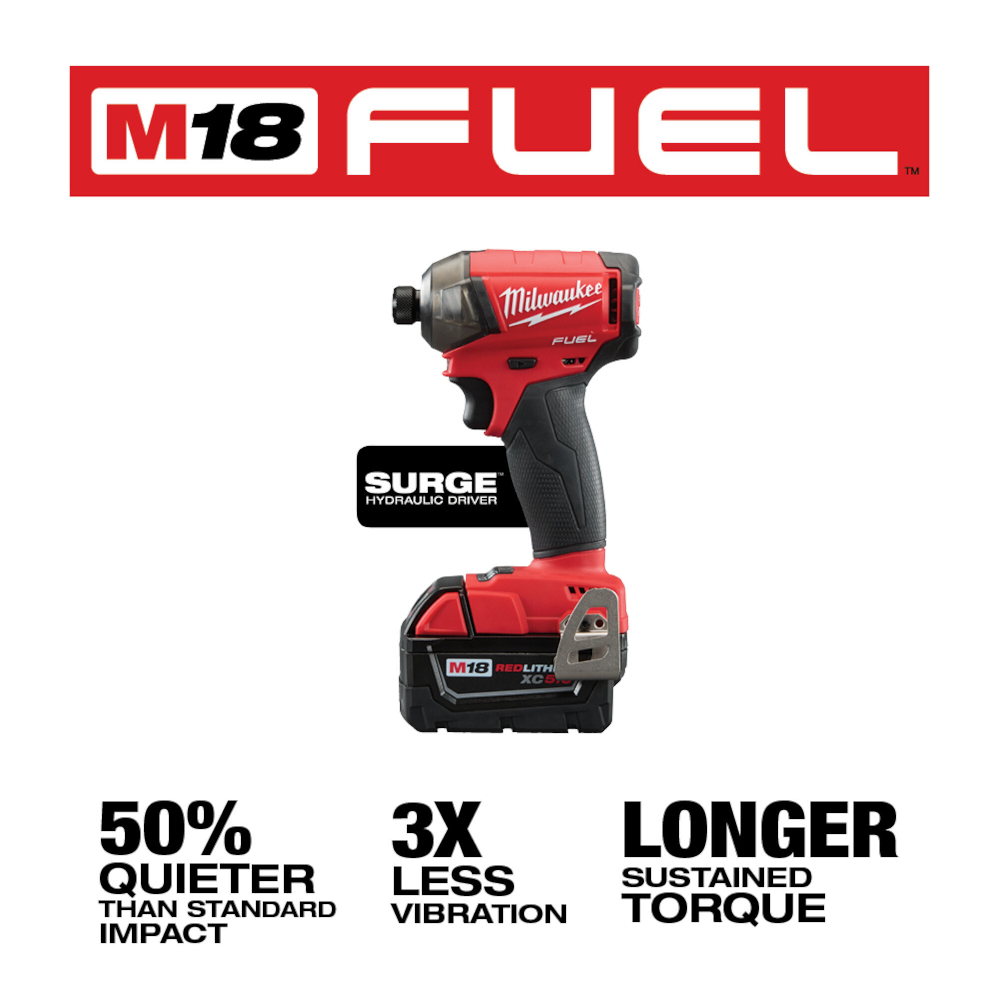 Milwaukee M18 FUEL 2-Tool Brushless Combo Kit, 1/2in. Hammer Drill, 1 ...