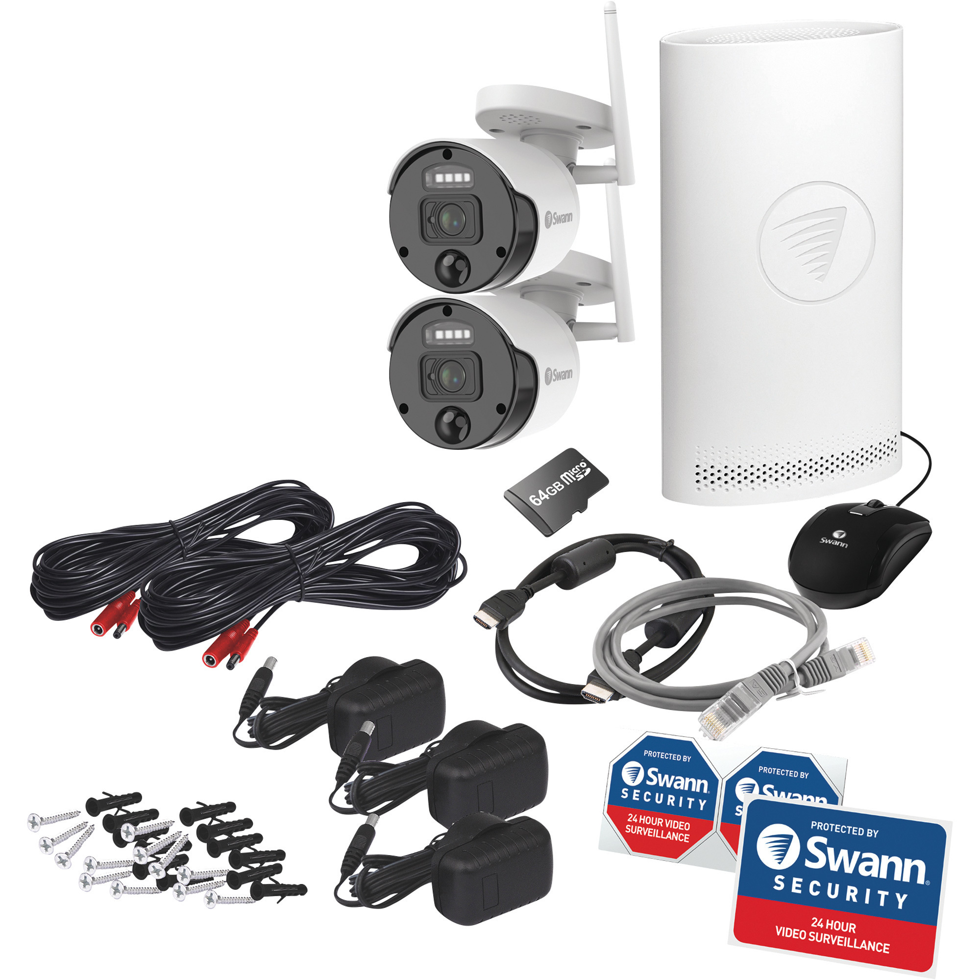 Swann Communications 1080P 4K NVR Security System, 4 Channels, 2 ...