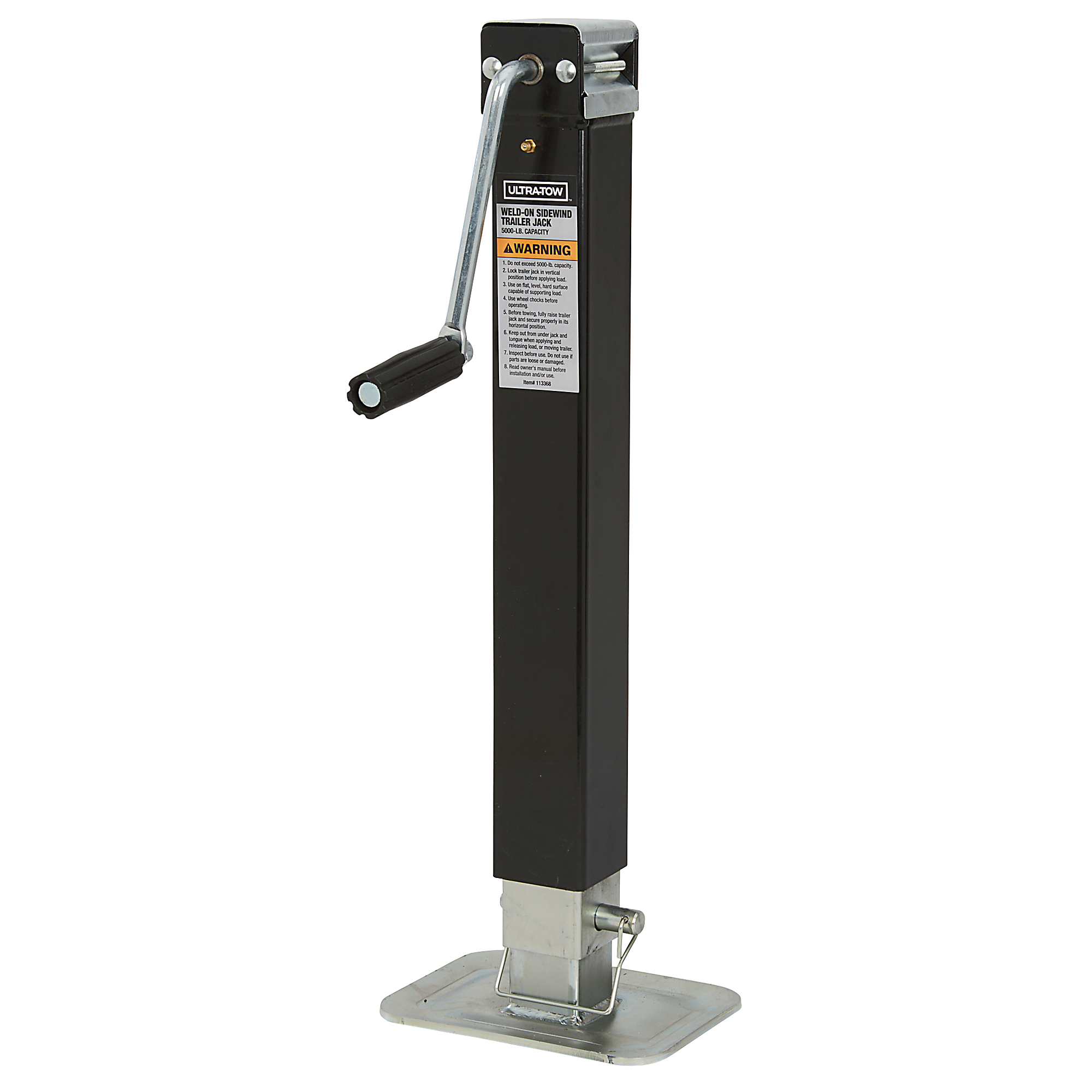 Ultra-Tow Trailer Sidewind Jack, Weld-On, 52-1/2in. Extended Length ...