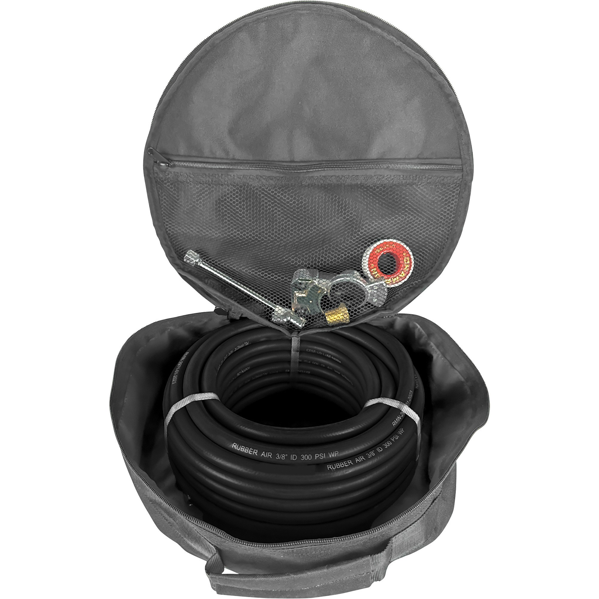 Klutch Truck Tire Inflator Kit with 3/8in. × 50ft Hybrid Air Hose ...