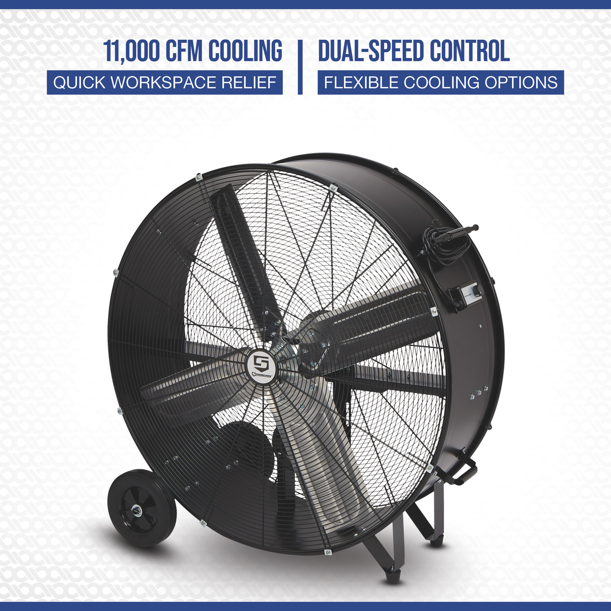 Strongway 36in. Belt Drive Drum Fan, 11,000 CFM, 1/3 HP | Northern Tool