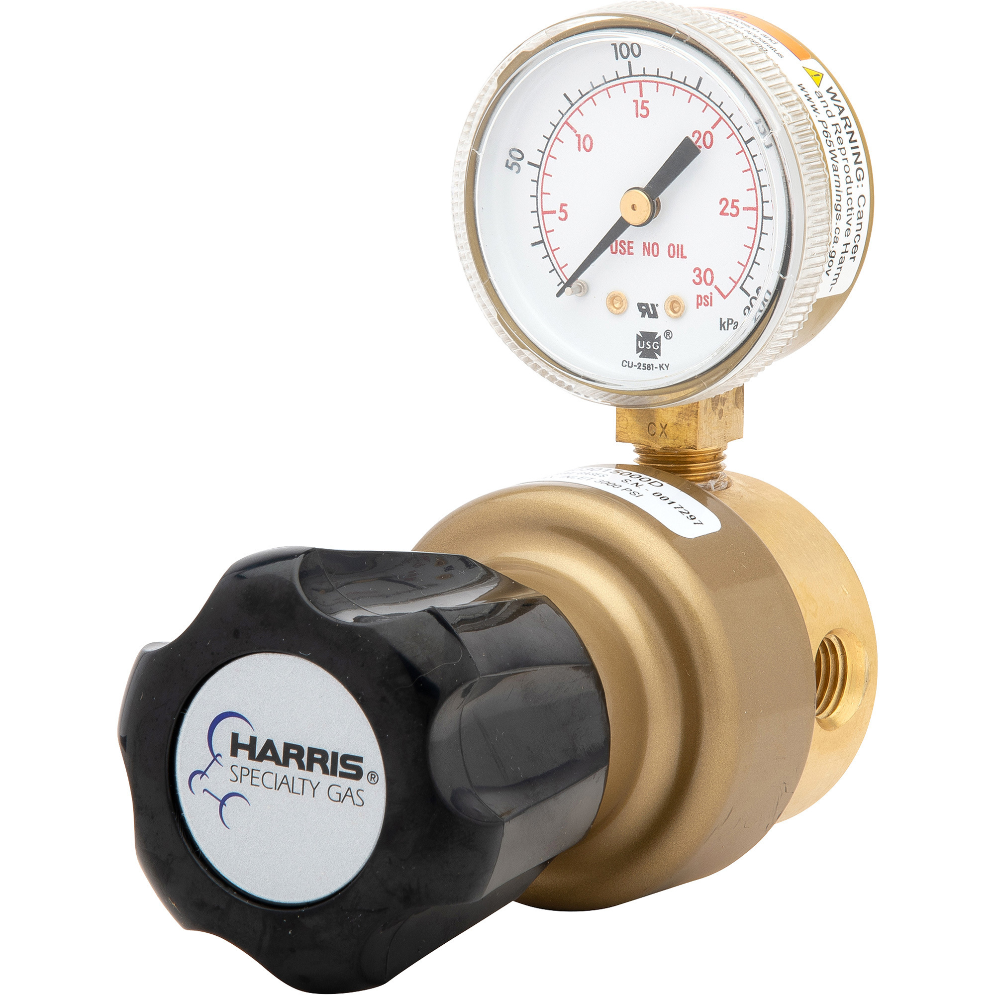 Harris GP403 Brass Single-Stage Pipeline Regulator for Non-Corrosive ...