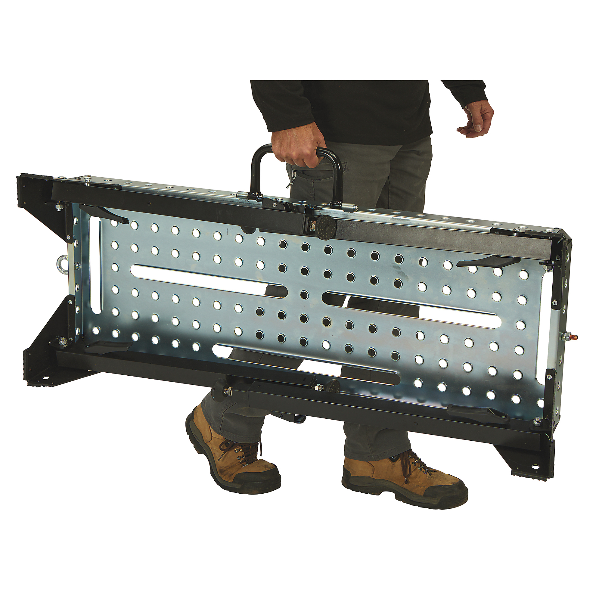 Klutch Height-Adjustable Steel Welding Table, 1000-Lb. Capacity, 46in.L ...