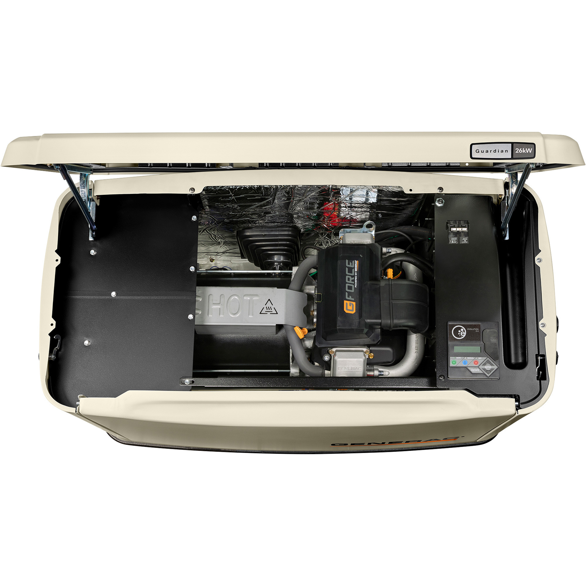 Generac Guardian Series Home Standby Generator, 26kW (LP)/22.5kW (NG ...