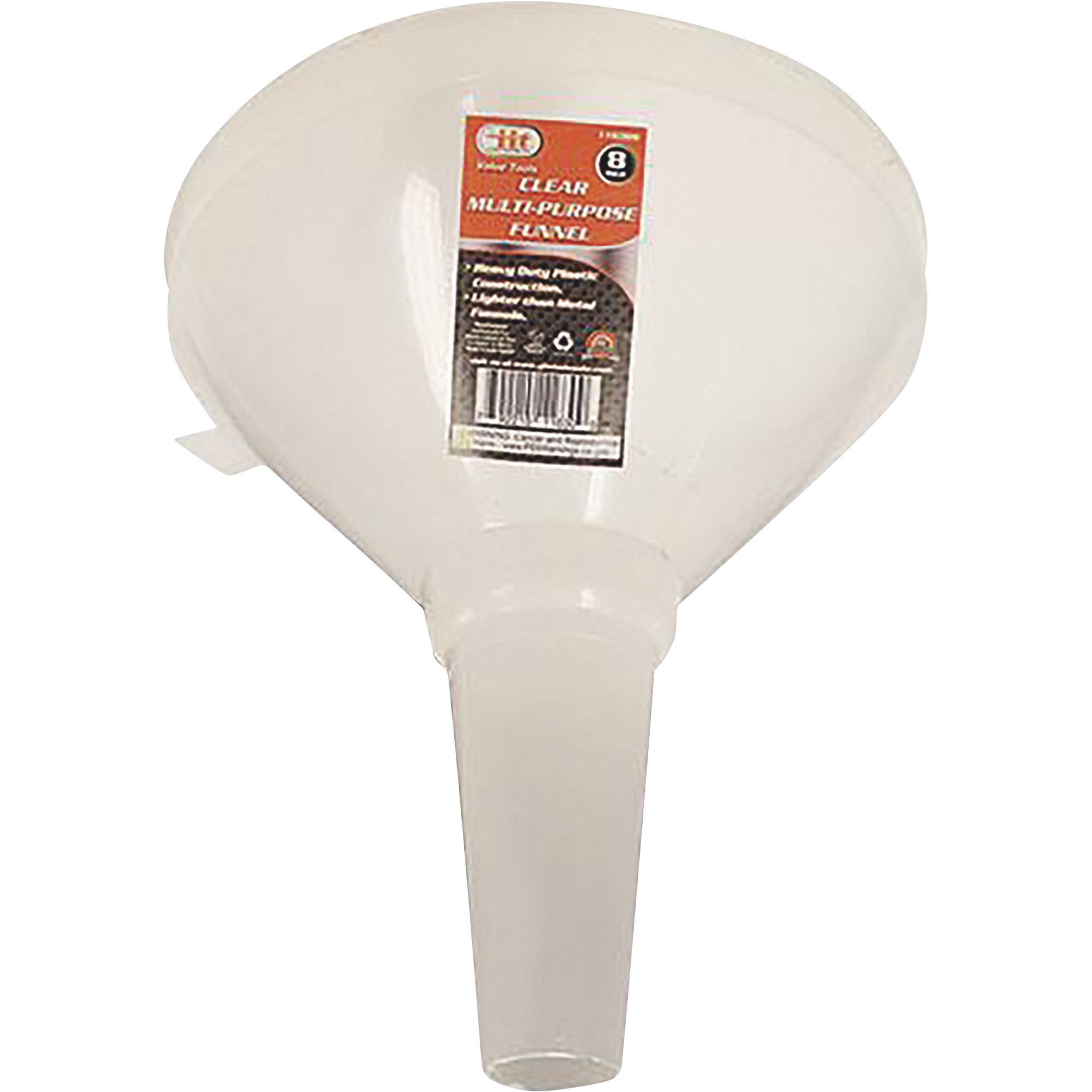 Clear Multi-Purpose Plastic Funnel — 8in., Model# 116309 | Northern Tool