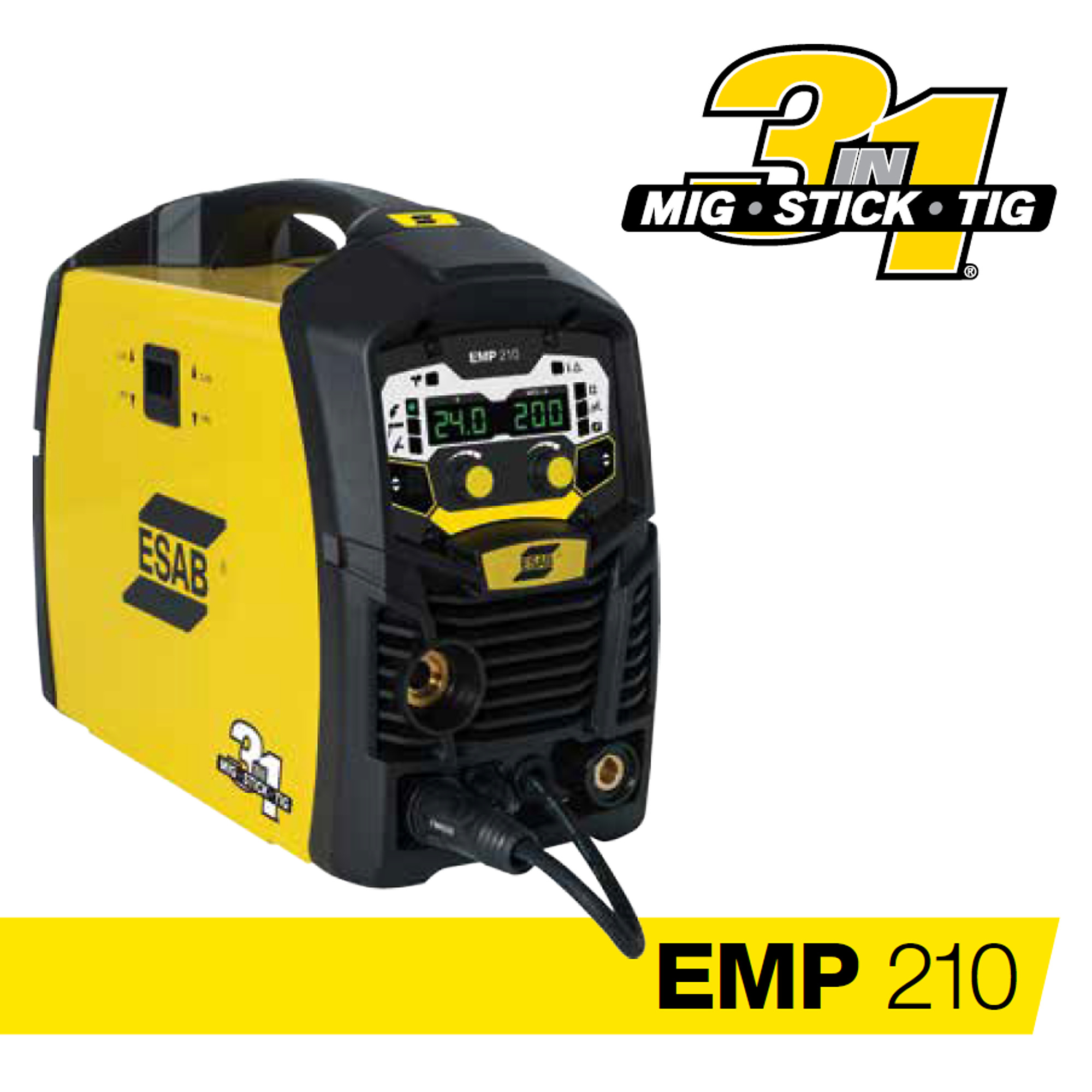 ESAB EMP 210 Flux-Core/MIG Multi-Process Welder, 120V/130V, 10A-200A ...