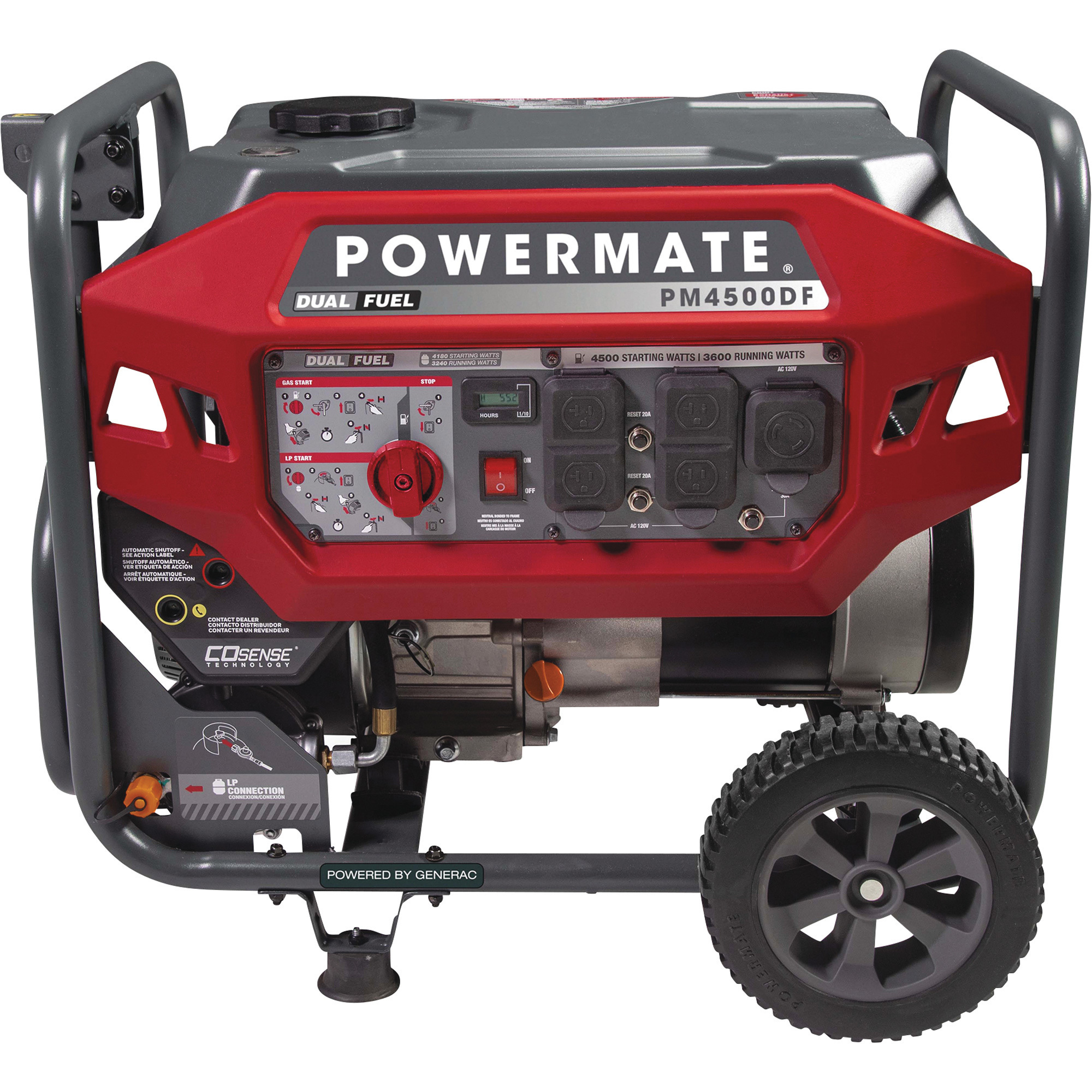 Powermate Dual Fuel Generator — 4500 Surge Watts, 3600 Rated Watts ...