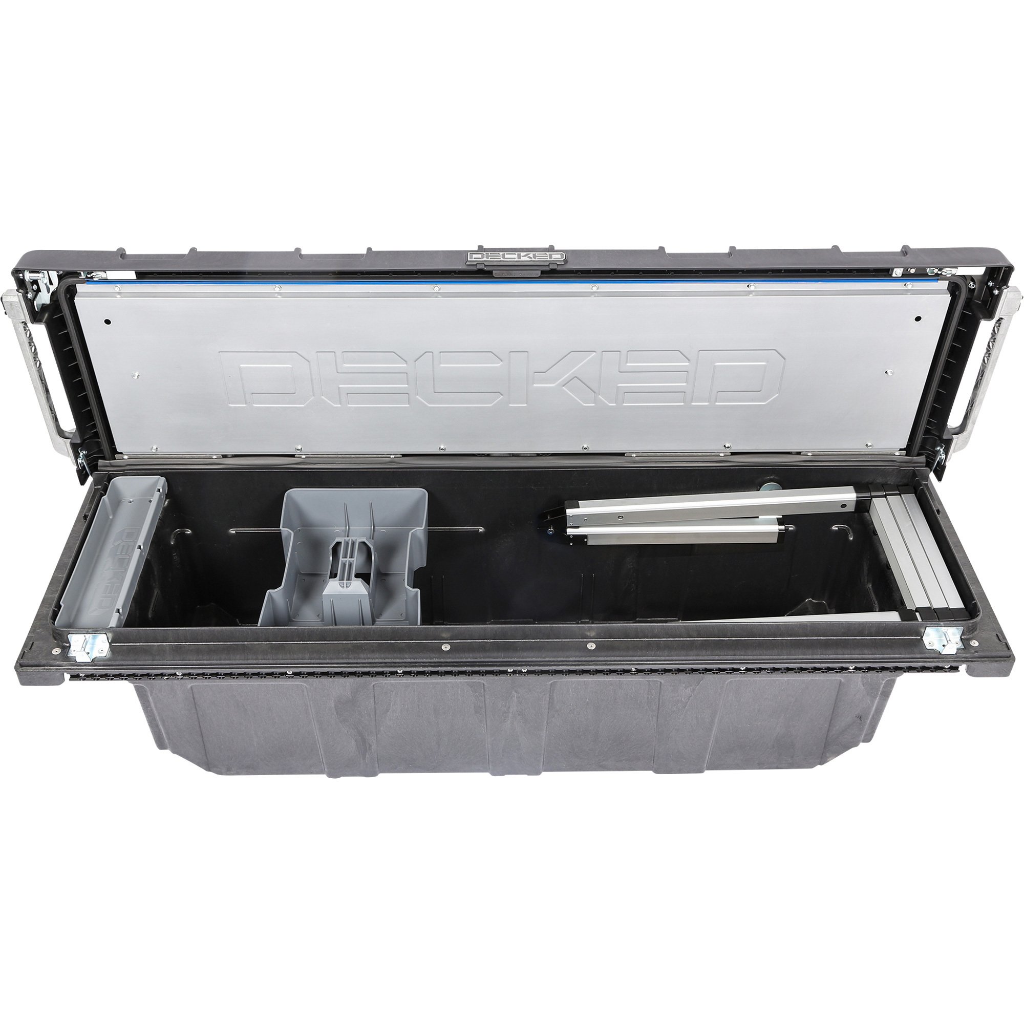 DECKED Full-Size Truck Toolbox with Ladder — 78in.W x 23in.D x 25in.H ...