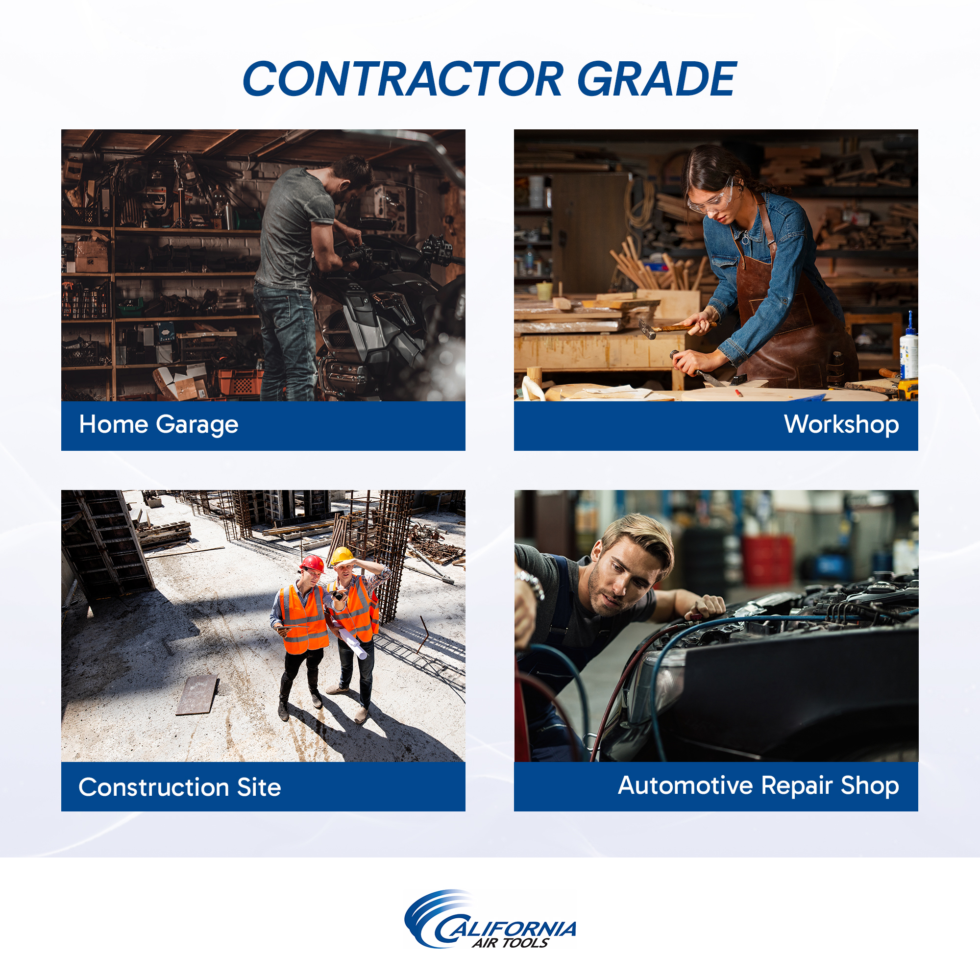 California Air Tools Ultra-Quiet Oil-Free Air Compressor, Horizontal, 2 ...