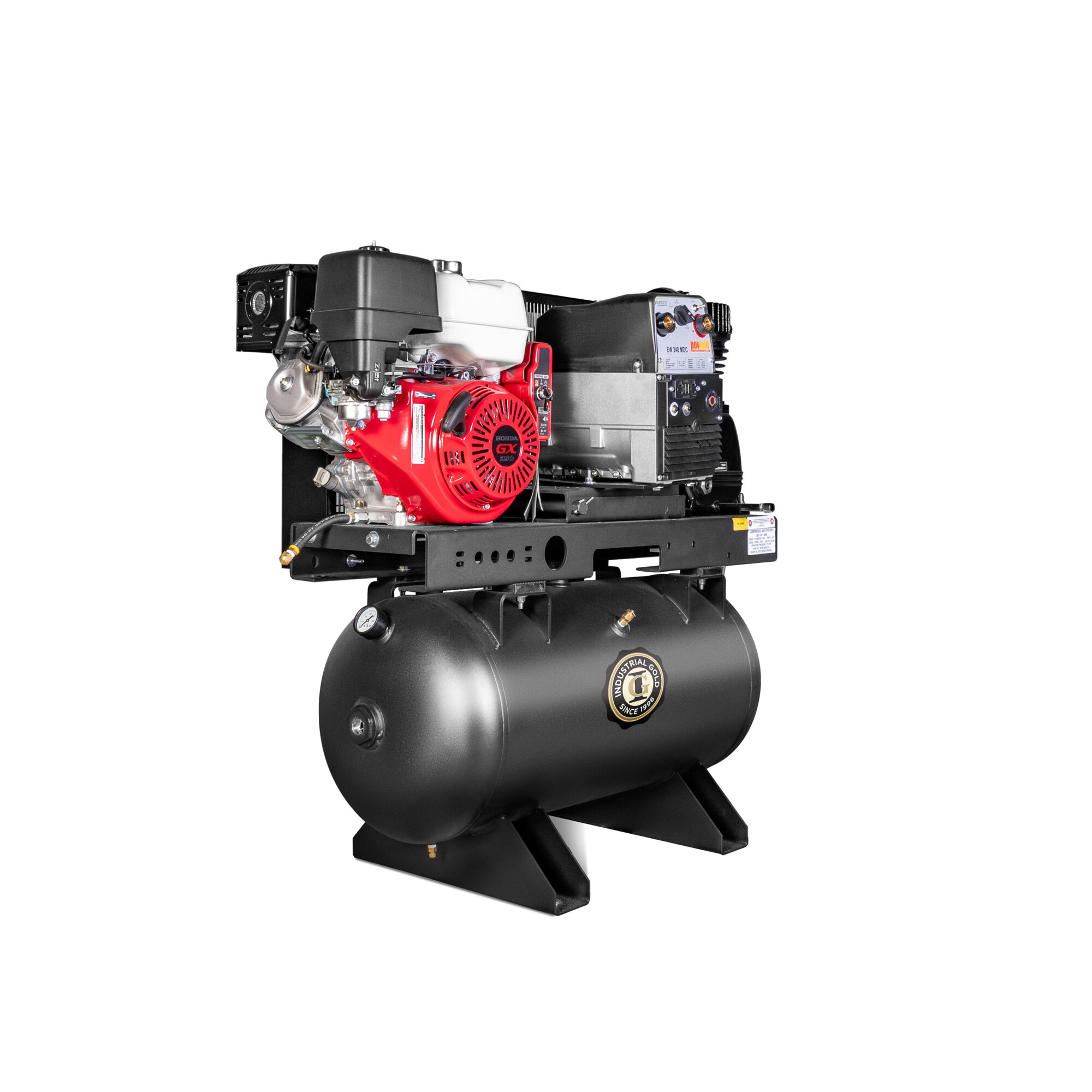 Industrial Gold Gas-Powered Compressor/Generator/Welder, 13 HP Honda ...