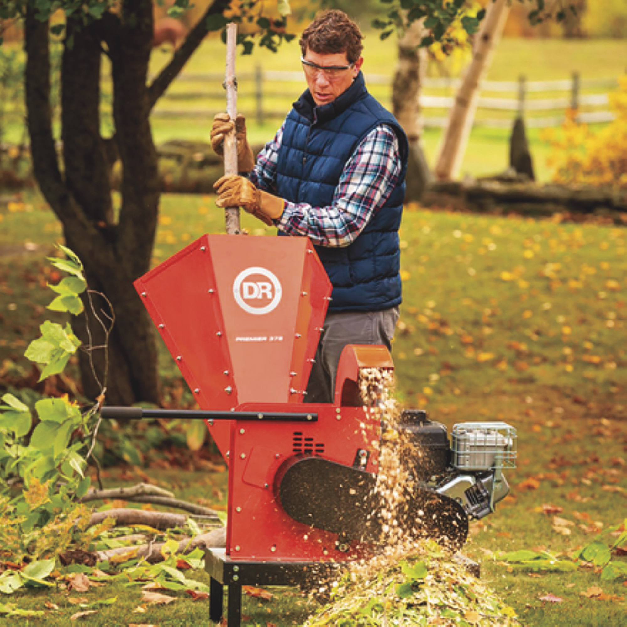 DR Power Premier 375 Self-Feeding Chipper, 9.2 HP Engine, 3.75in ...