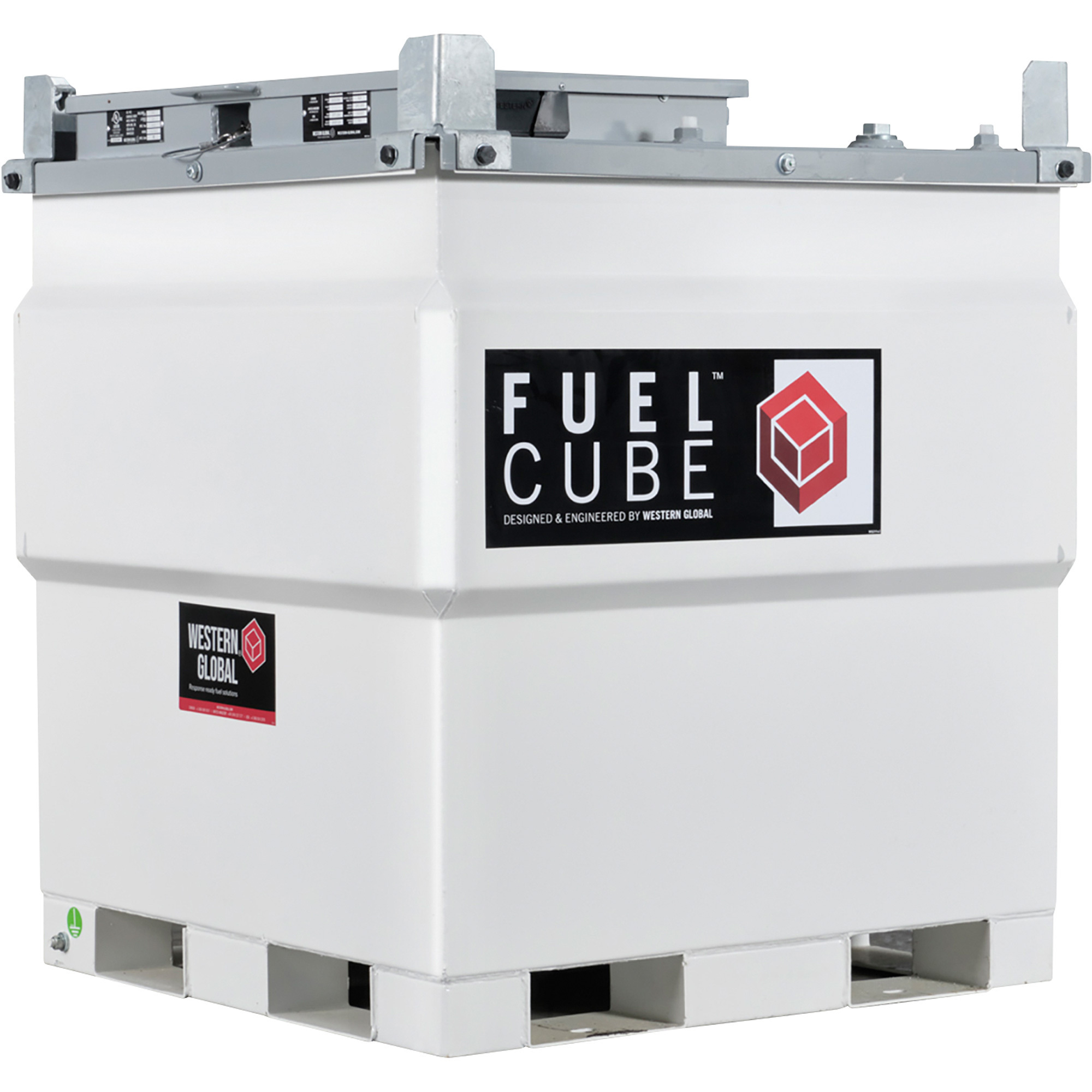 Western Global Diesel FuelCube Tank Kit with Pump and Fuel Level Gauge ...