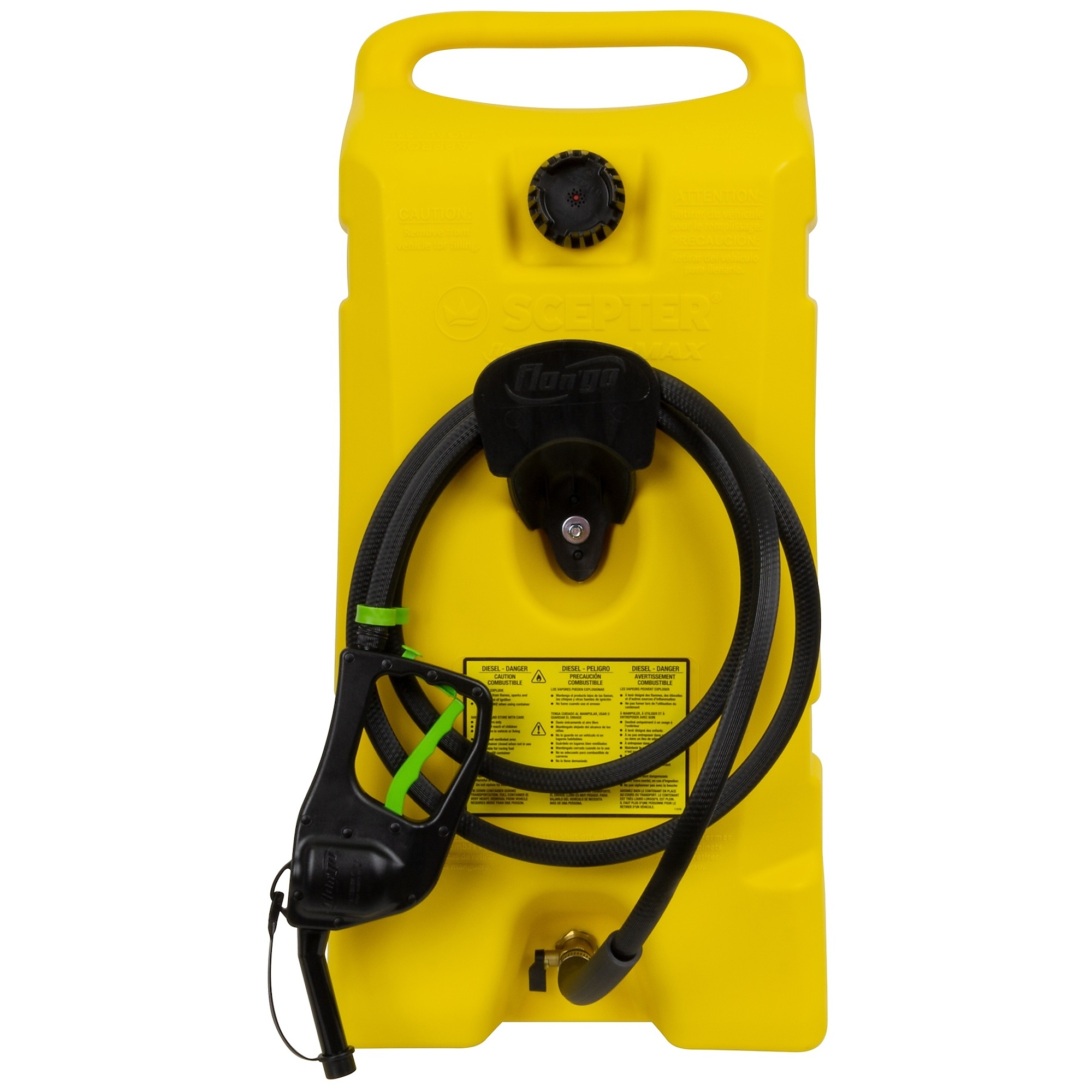 Scepter Duramax Diesel Fuel Station on Wheels, 14-Gallon, 10ft. Hose and Pump Spout, Model ...