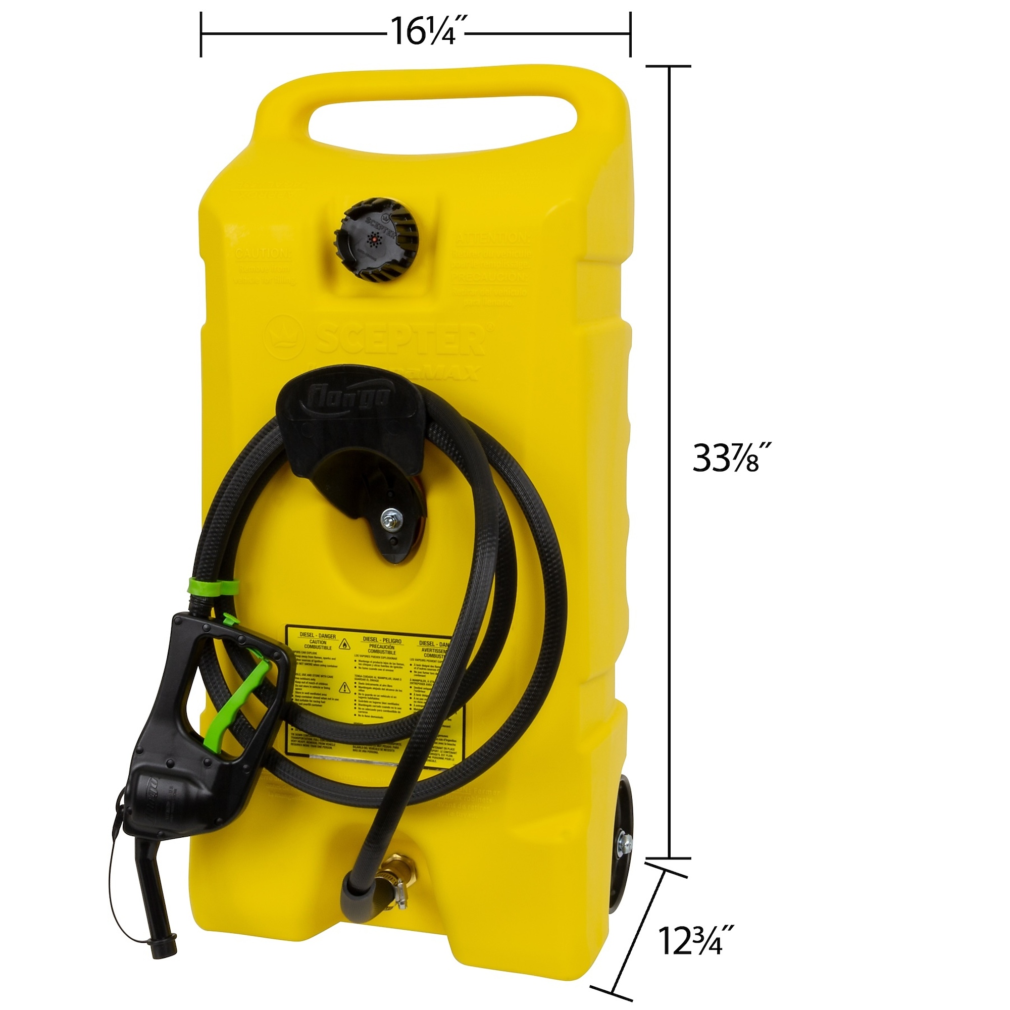 Scepter Duramax Diesel Fuel Station on Wheels, 14-Gallon, 10ft. Hose and Pump Spout, Model ...