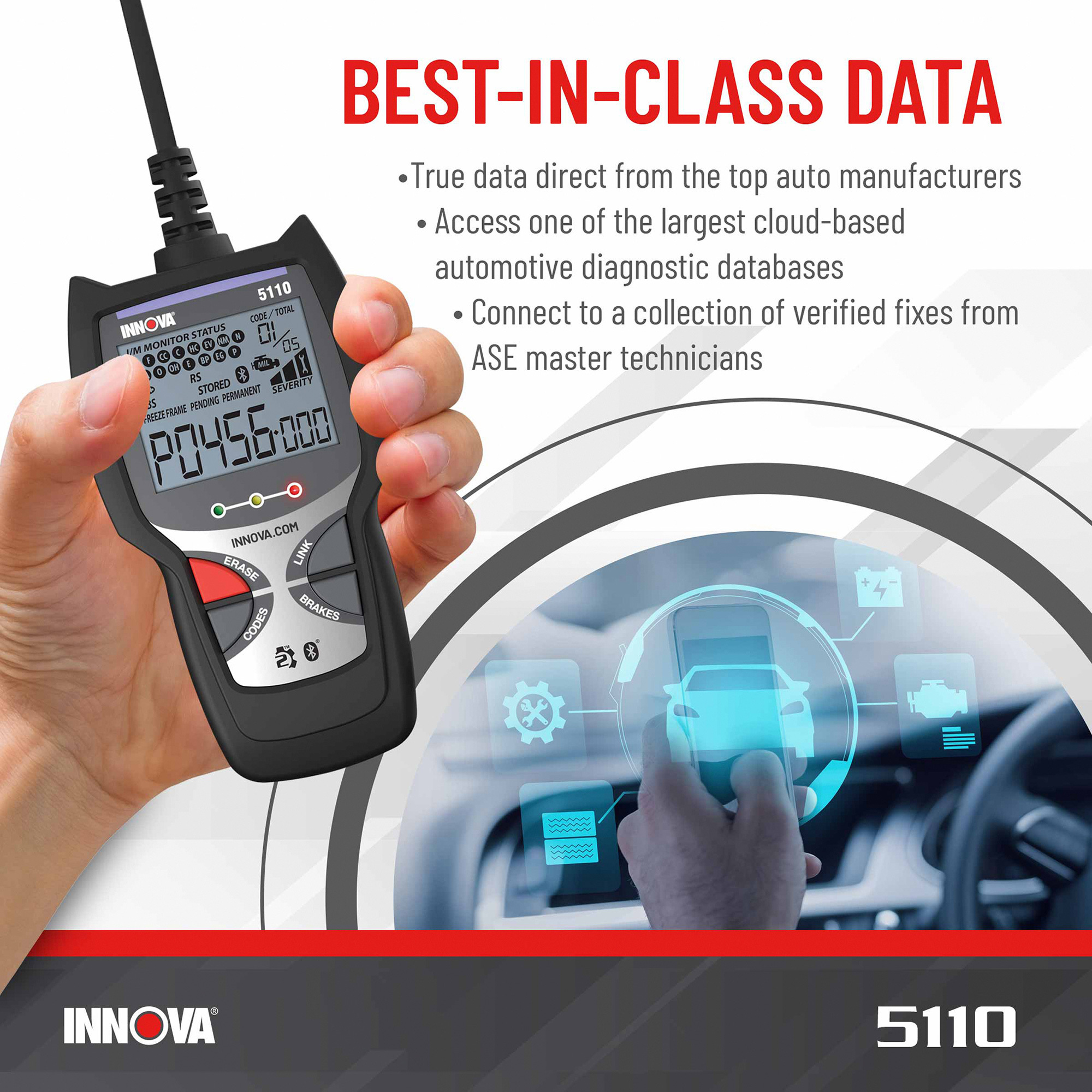 Innova CarScan Code Reader with ABS, Model# 5110 | Northern Tool