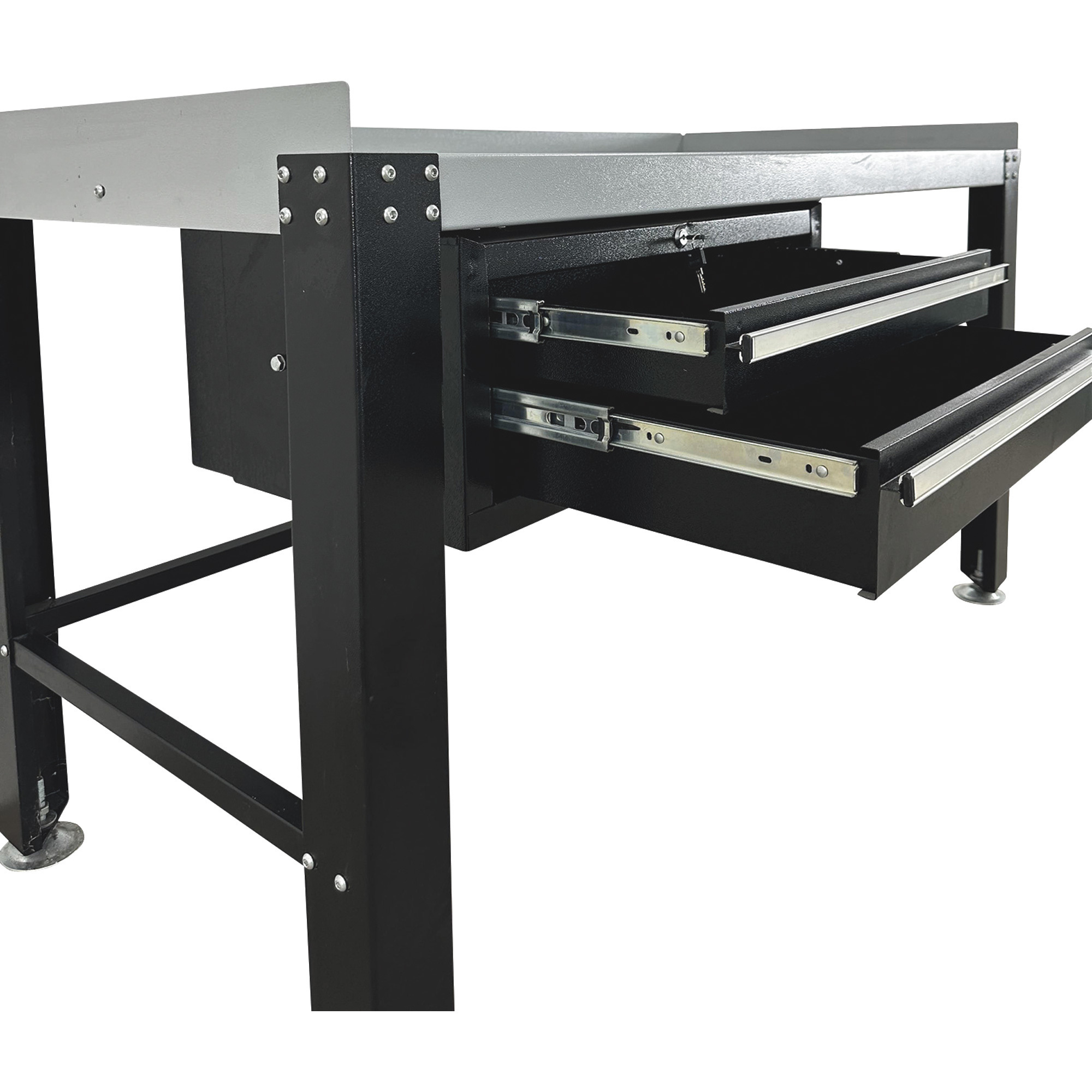 Ideal Heavy-Duty Workbench with Lockable Tool Chest, 1600-Lb. Capacity ...