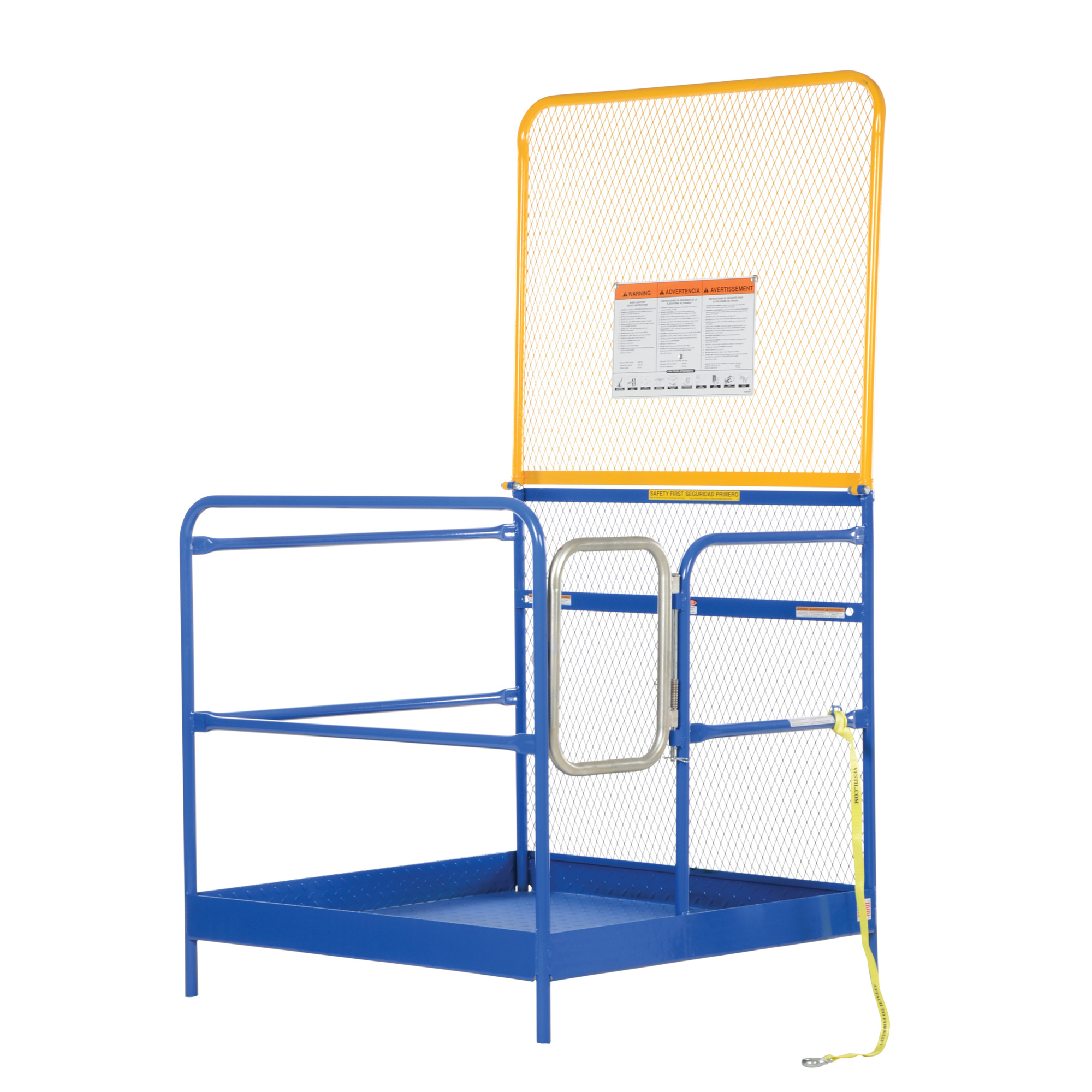 Vestil Fork Truck Work Platform - 1000-Lb. Capacity, Treadplate Floor ...