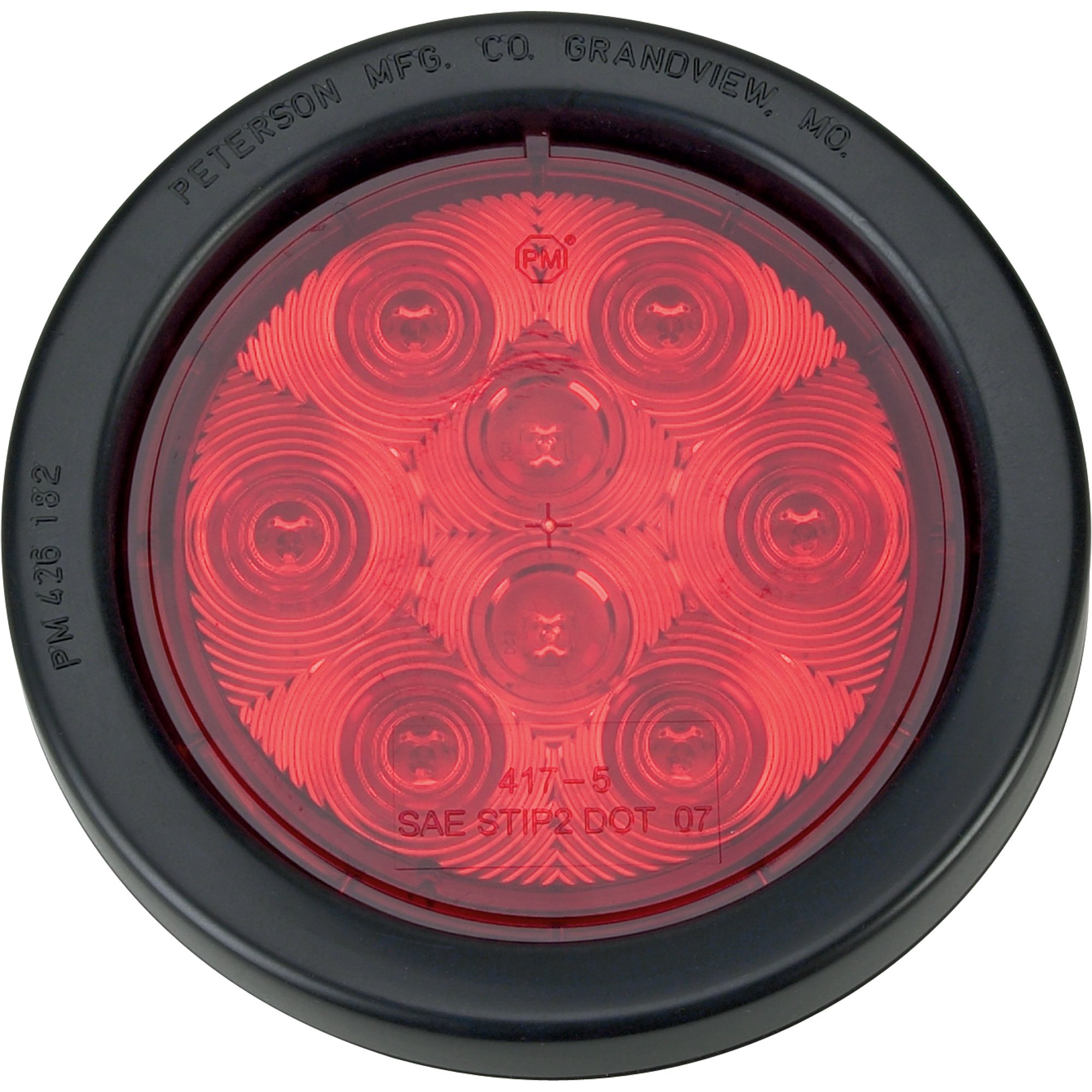 Peterson LED Trailer Light — Red 4in. Round Light, Model# V417KR-5 ...