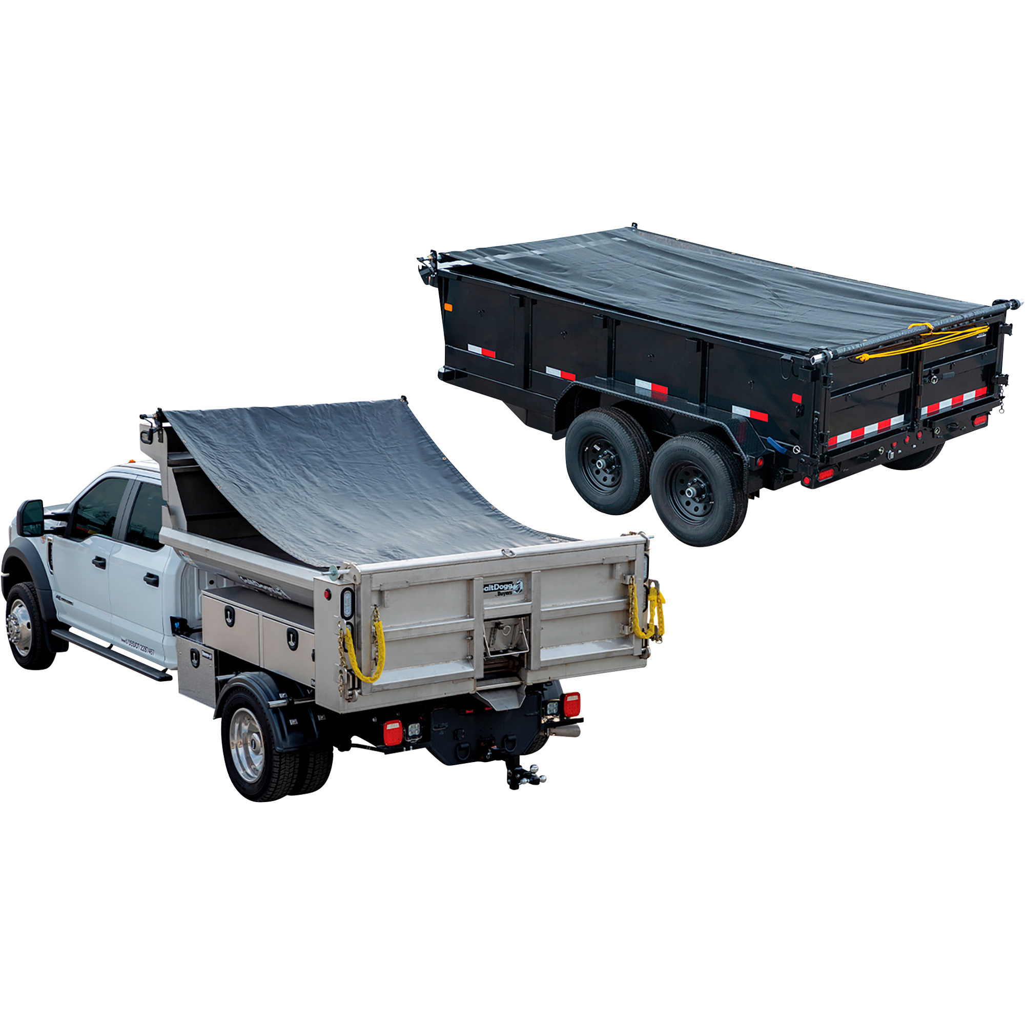 Buyers Products, Aluminum Tarp System With Mesh Tarp 8 x 22ft., Model ...