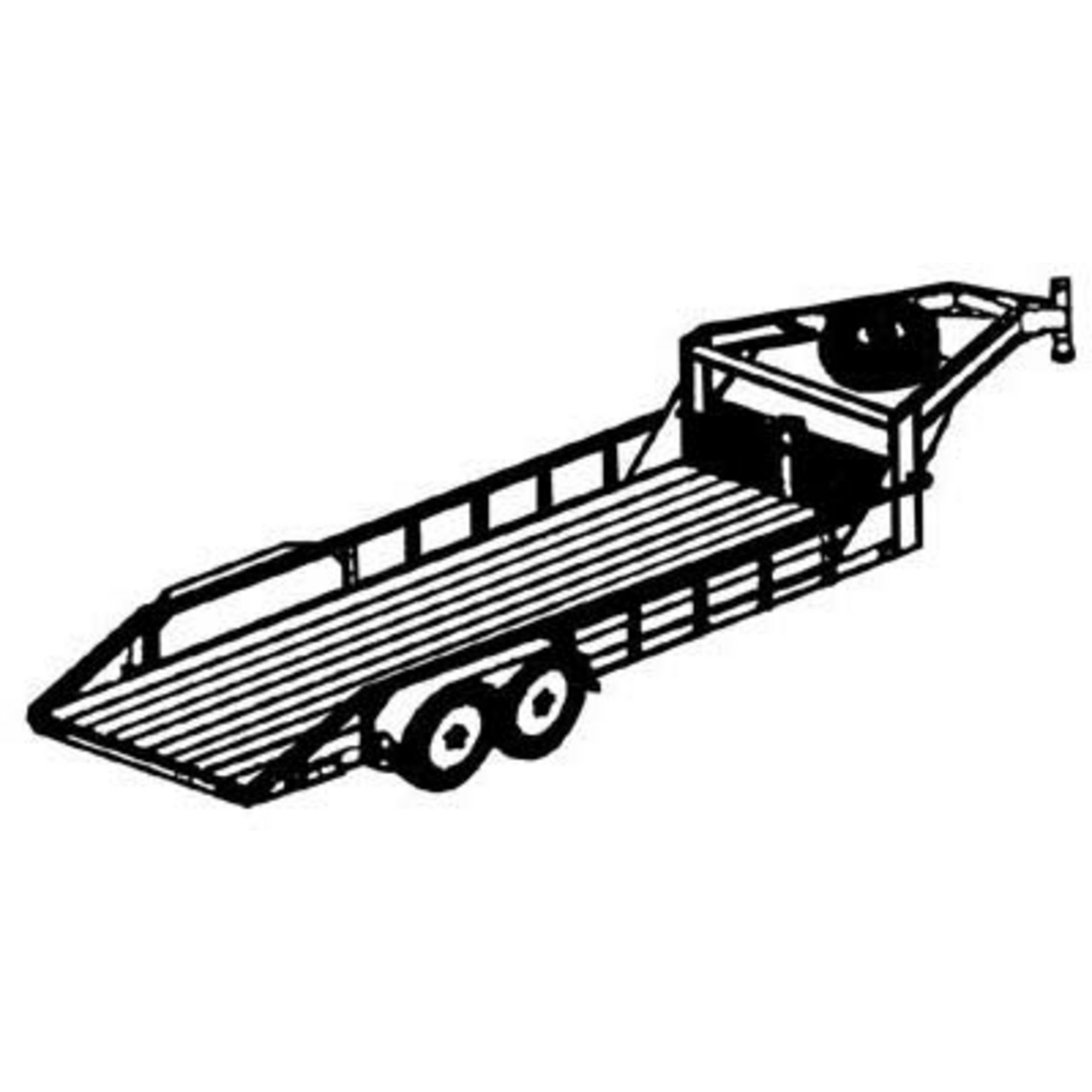 Trailer Blueprints, Model# 2220 — 6ft.6in. x 20ft. Tandem Axle 12K ...