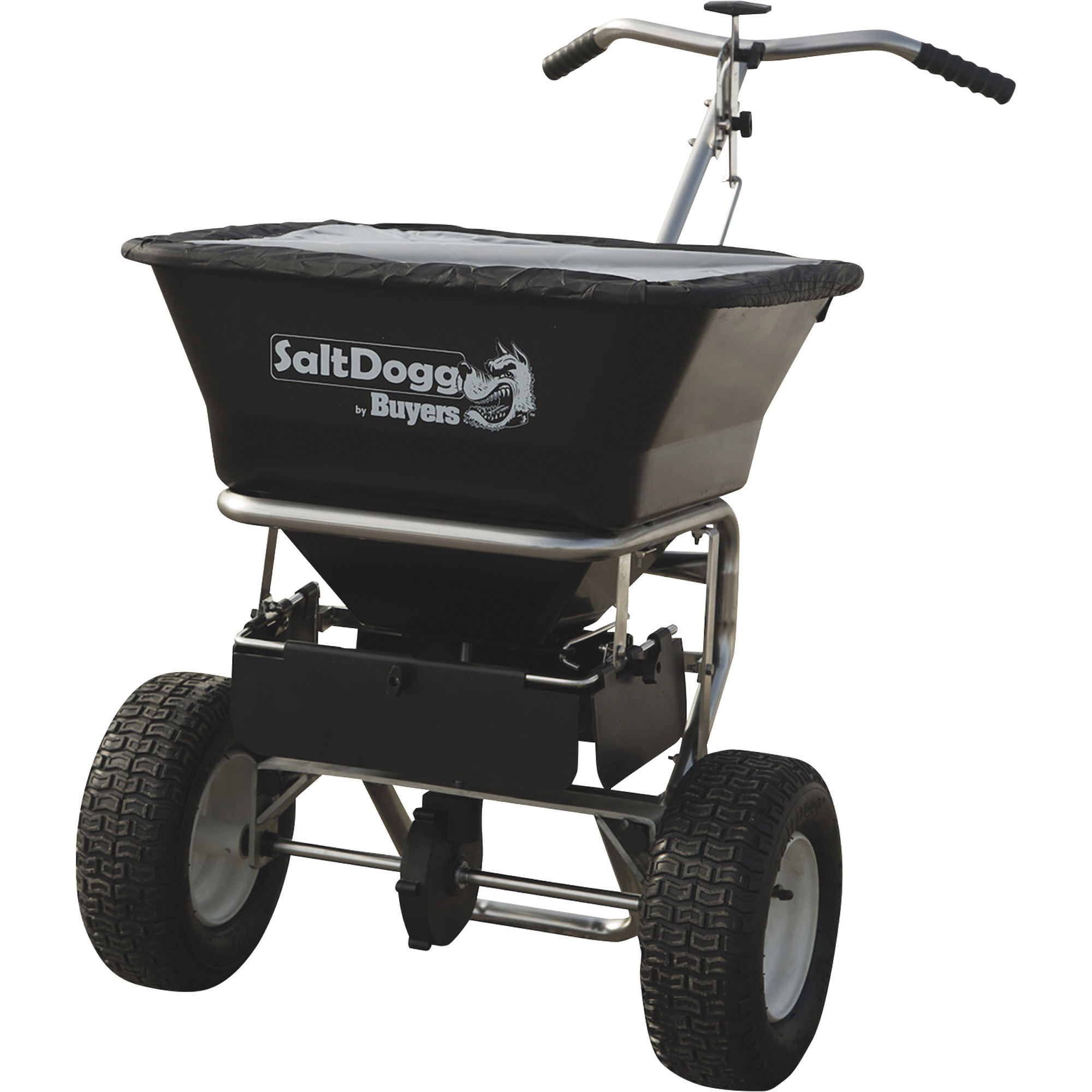 SaltDogg Walk-Behind Broadcast Spreader - 100 lb Capacity, 24ft. Max ...