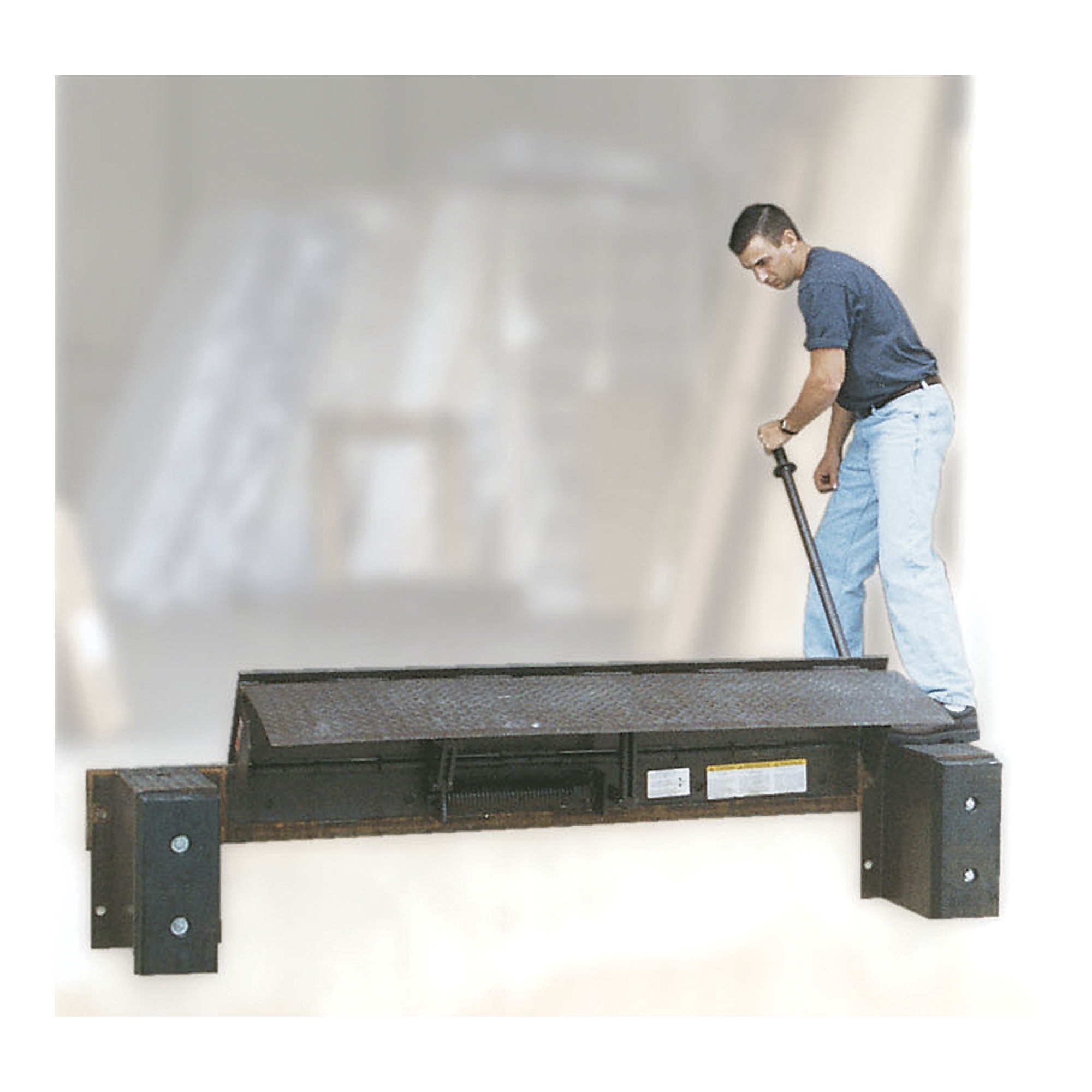 Vestil Hand Pump Hydraulic Dock Leveler — 72in.W, 20,000-Lb. Capacity ...