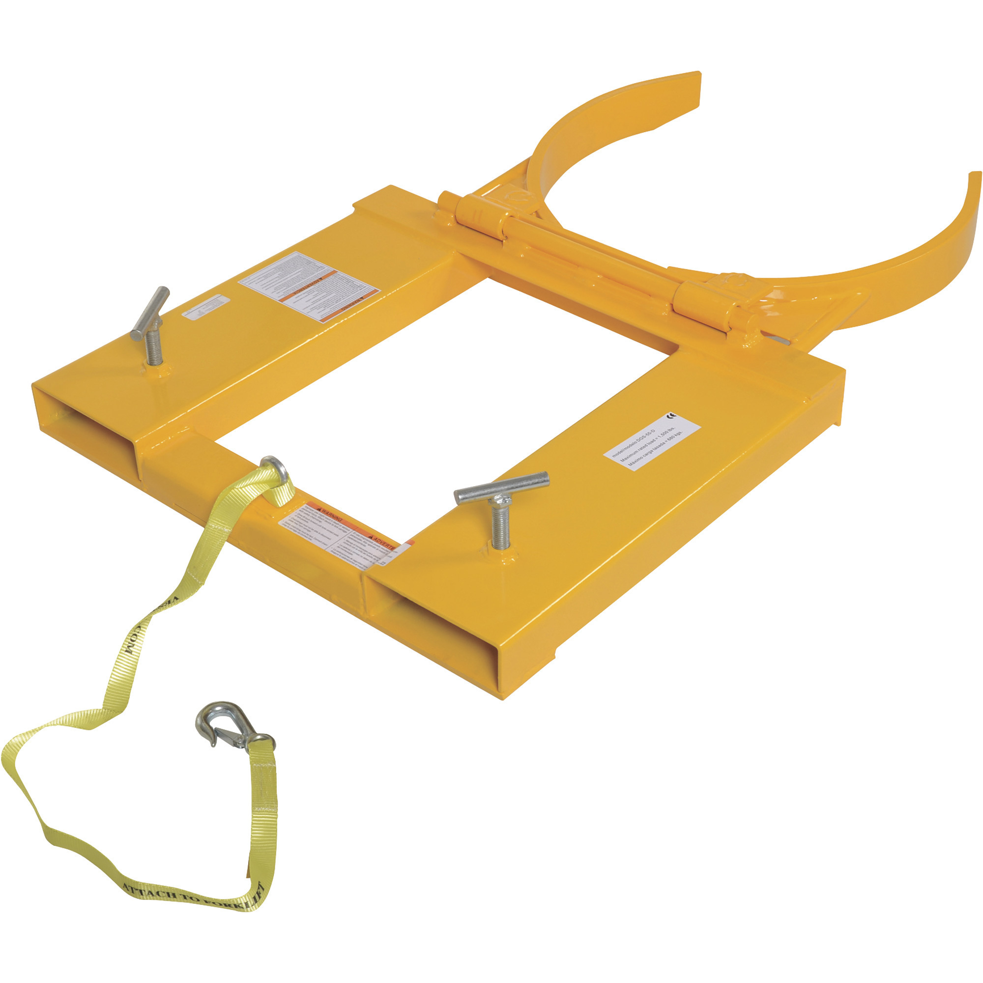 Vestil, Fork-Mounted Drum Gripper for Single 55 gal drums, Capacity ...