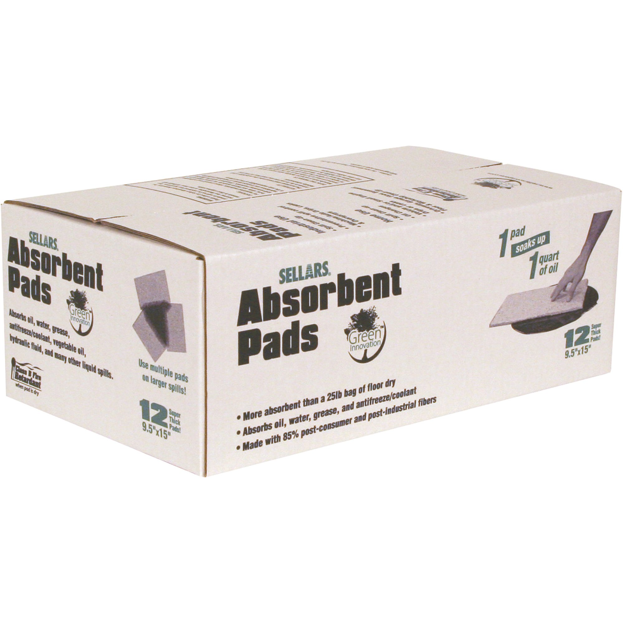 Sellars Absorbent Pads — 12-Pk. | Northern Tool