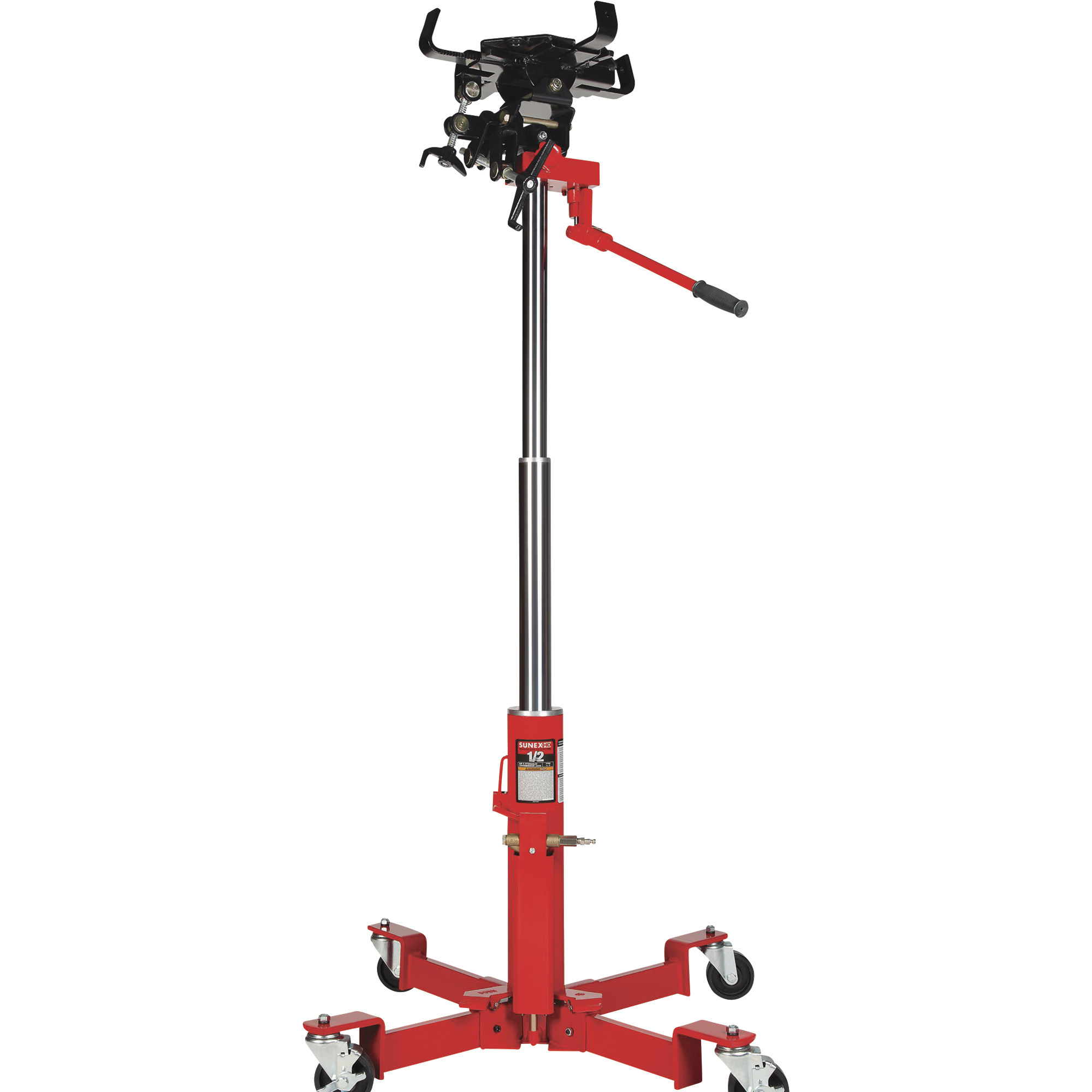 Sunex Tools Air/Hydraulic Telescoping Transmission Jack - 1/2-Ton, 35in ...