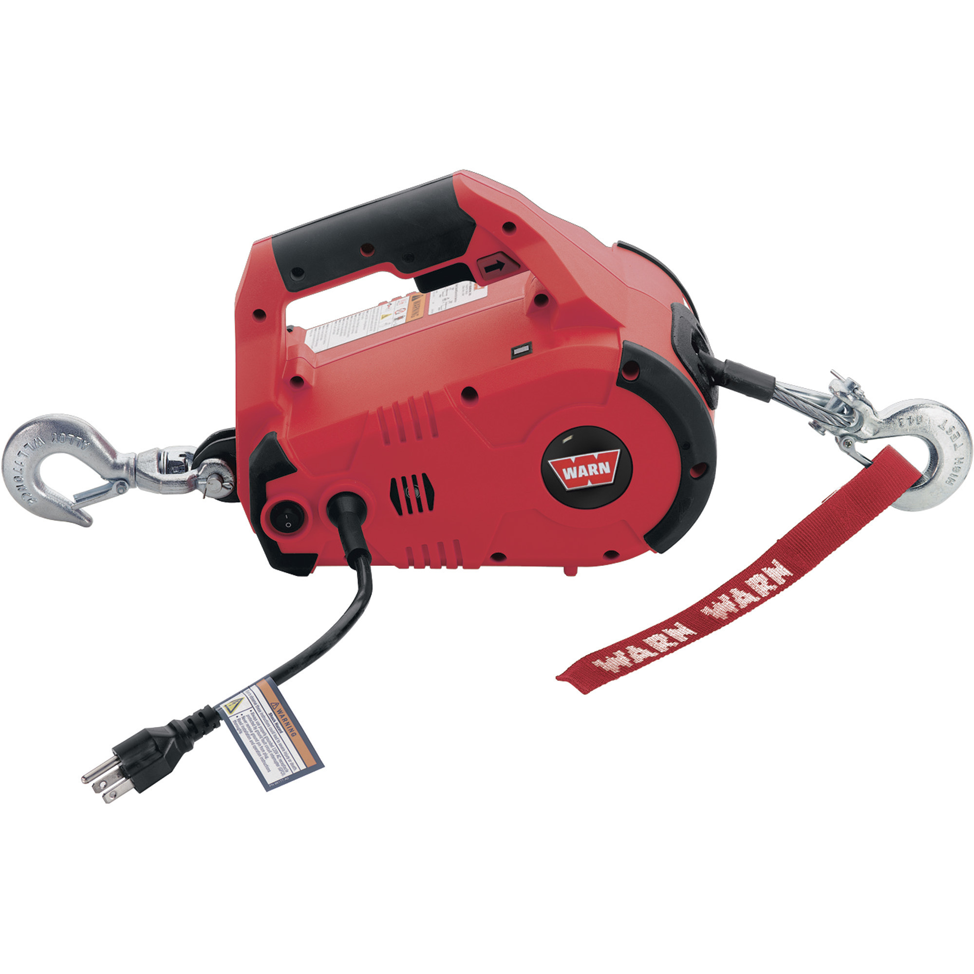 WARN PullzAll 120 Volt Handheld Electric Pulling Tool Winch, 1000-Lb ...
